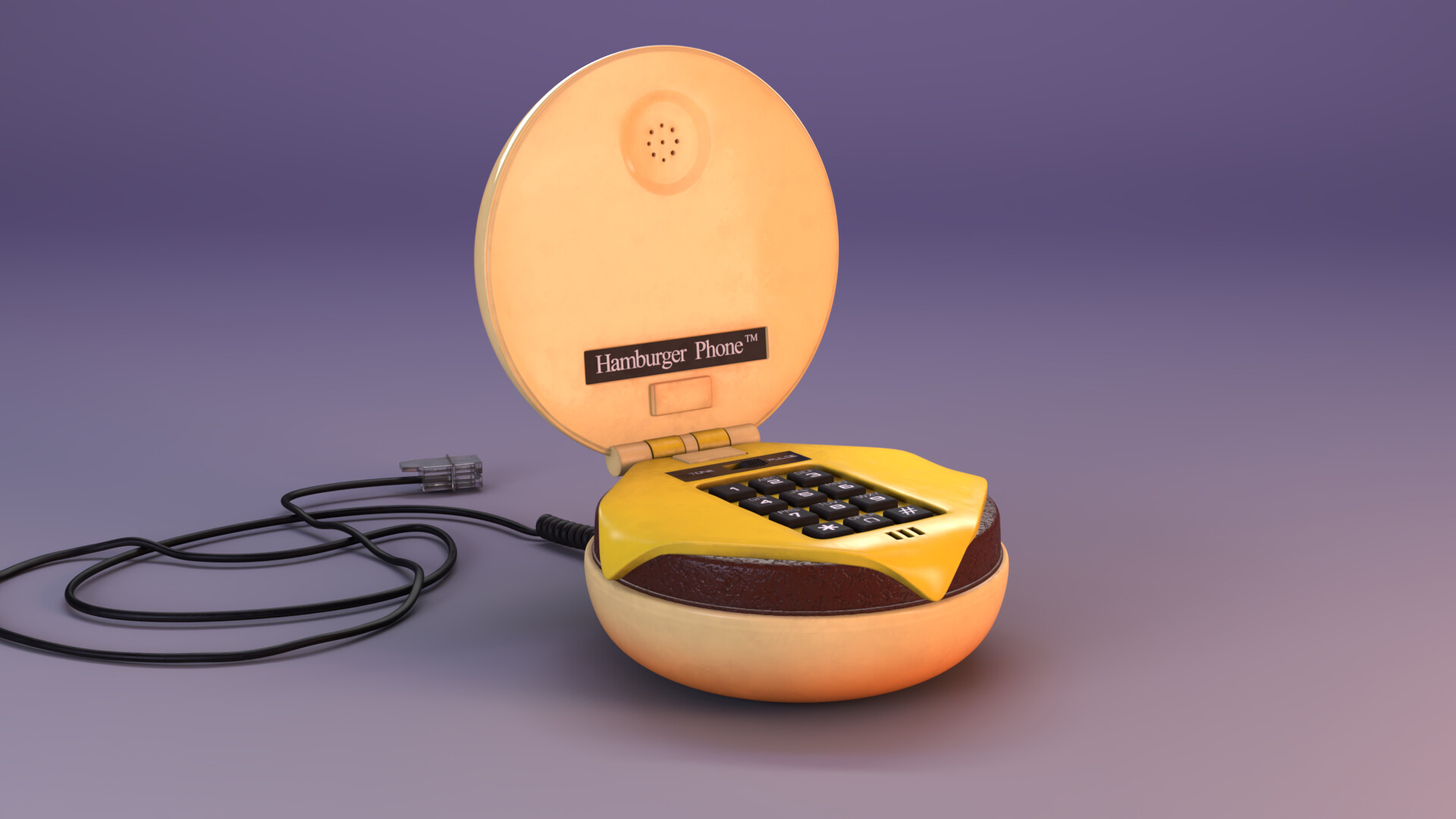 ArtStation - Retro Hamburger Phone