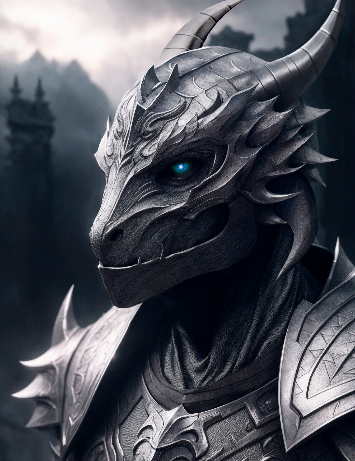ArtStation - Silver Dragonborn