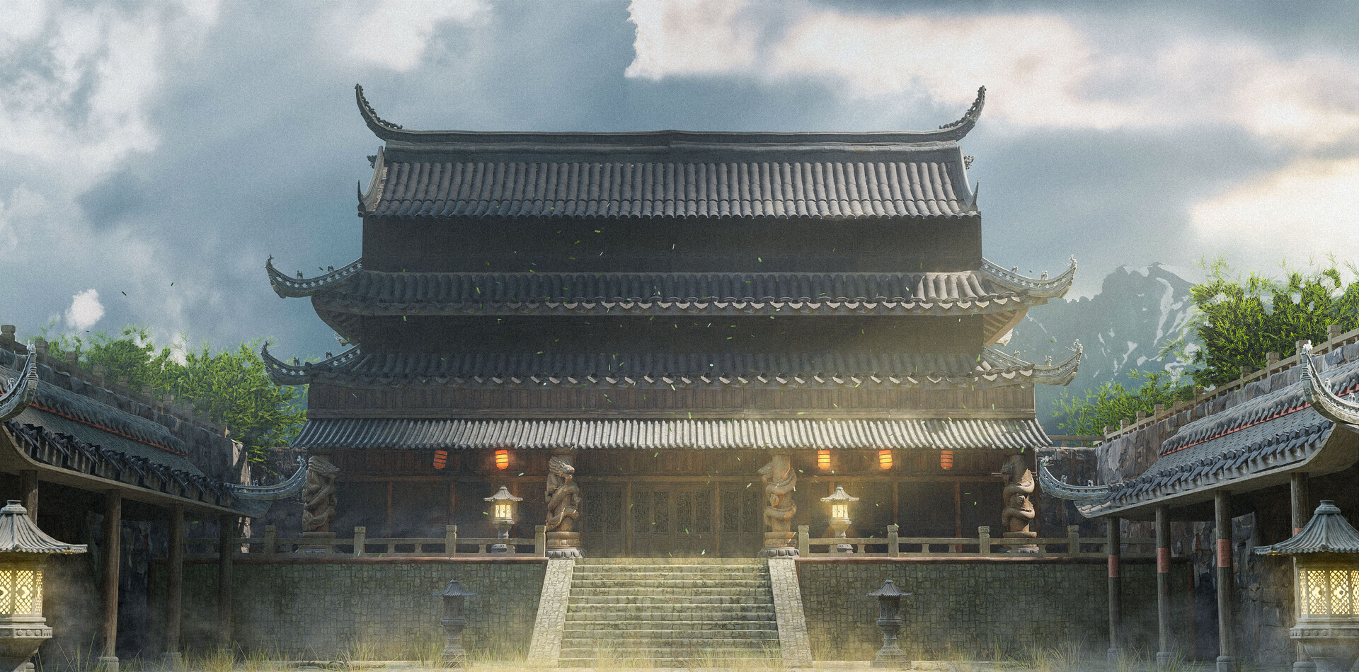 ArtStation - Ancient Whispers: Temple in the Mist