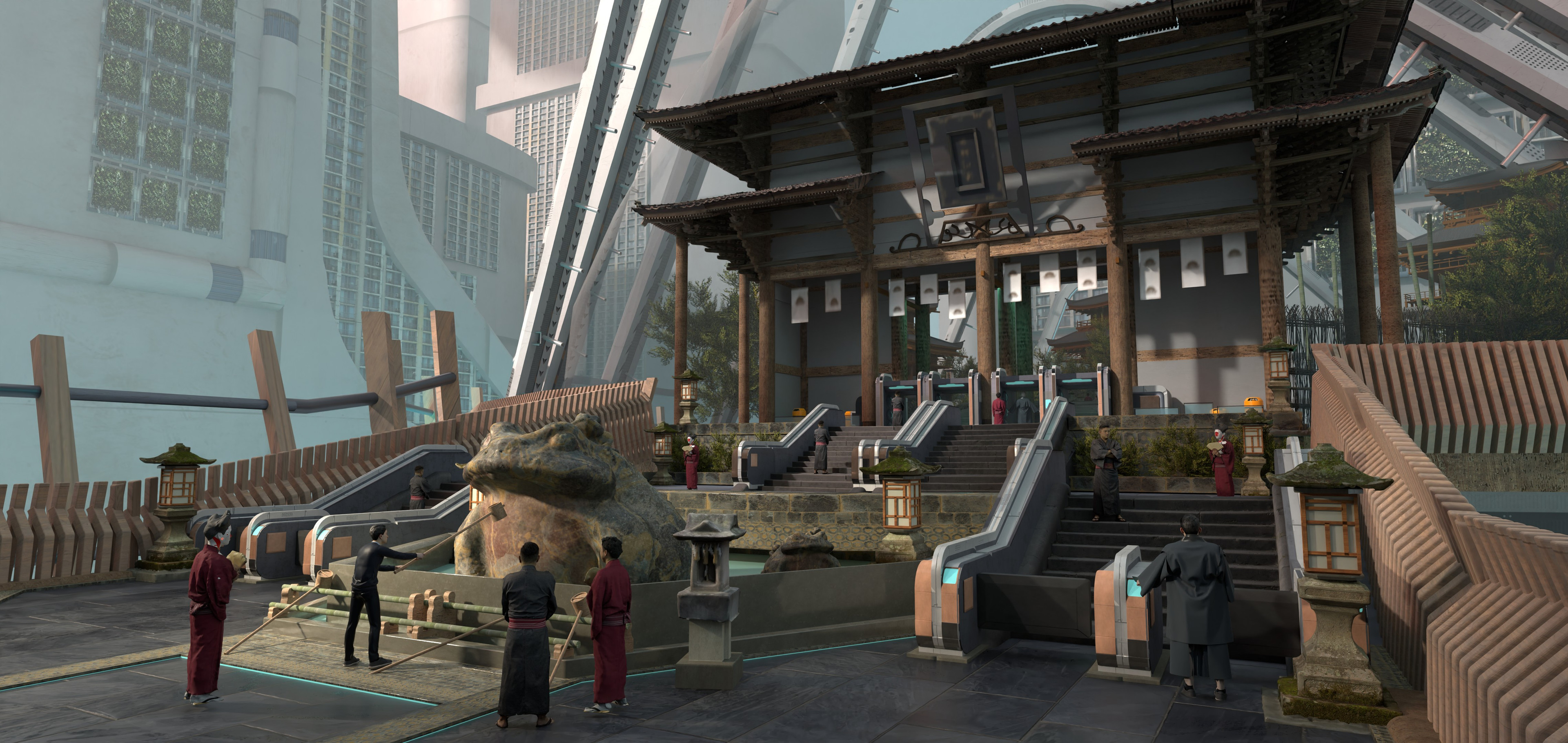 Yari Lute - TimeLocked Garden - NeoTokyo Artstation Challenge