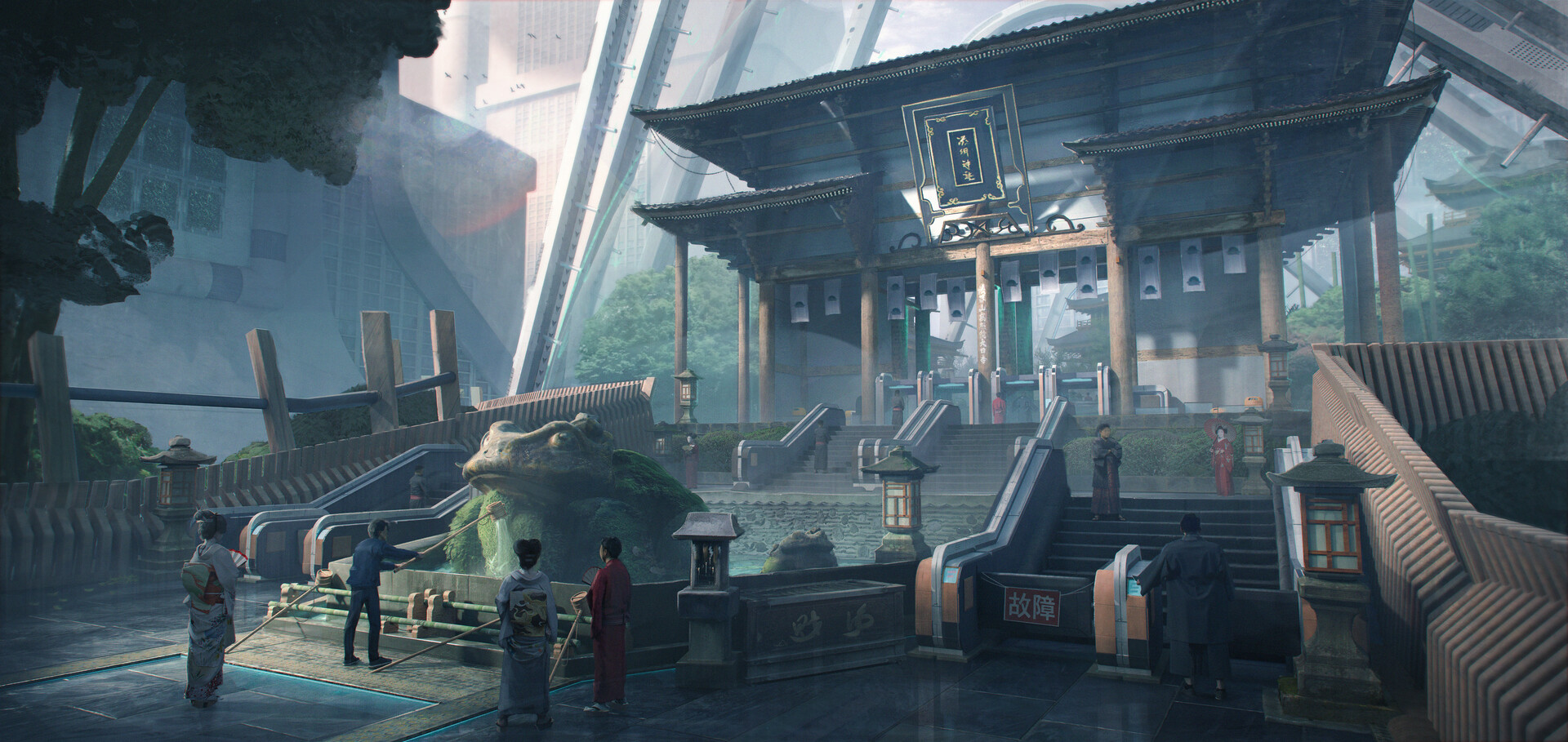 Yari Lute - TimeLocked Garden - NeoTokyo Artstation Challenge