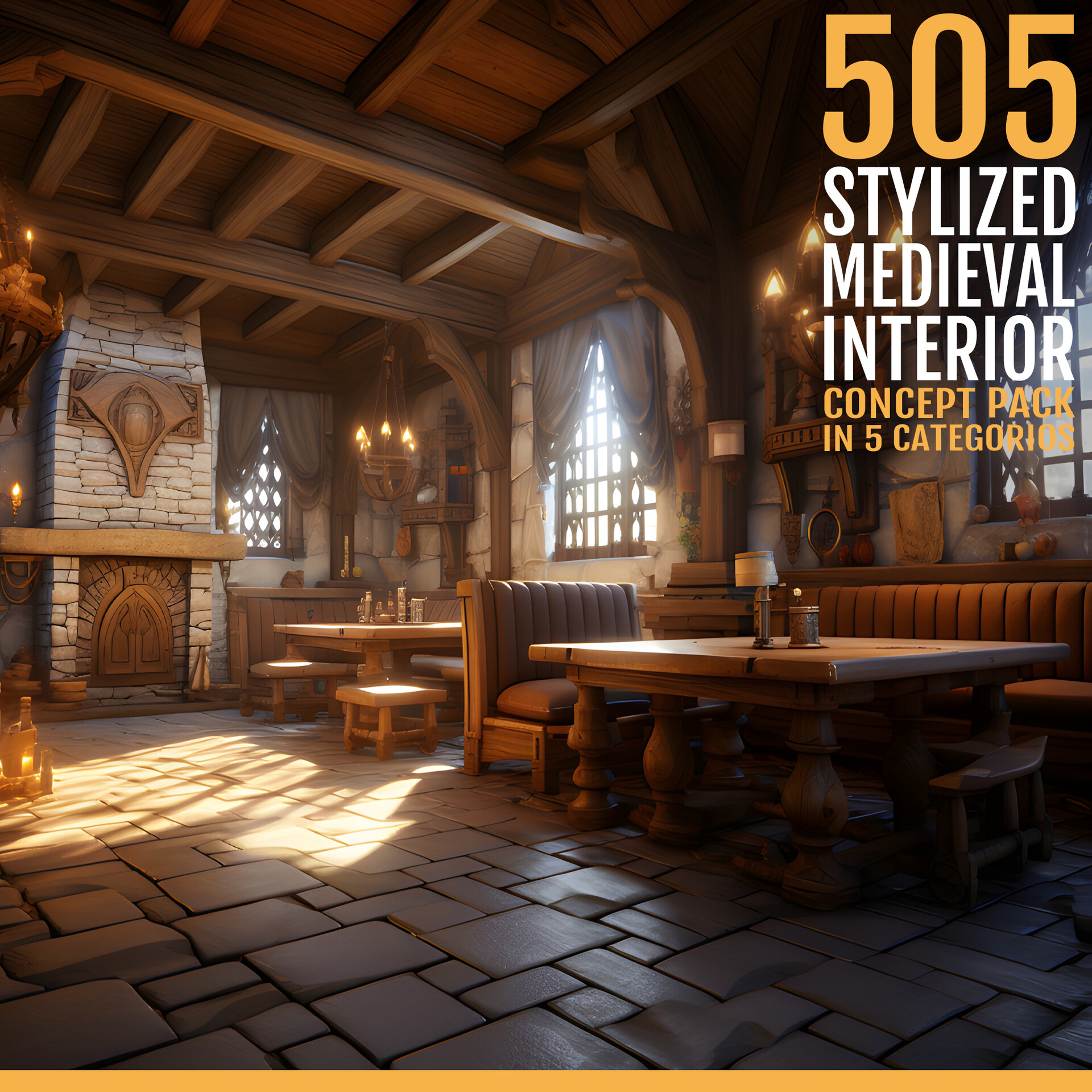 ArtStation - 505 Stylized Medieval Interior