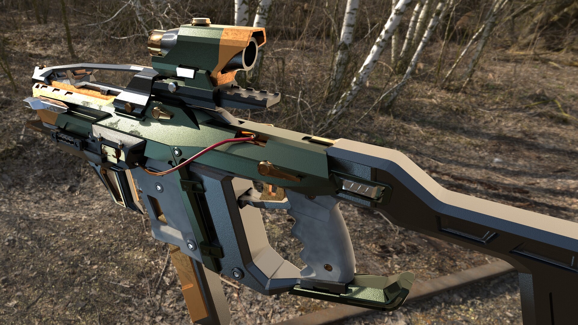 ArtStation - Science fiction laser gun