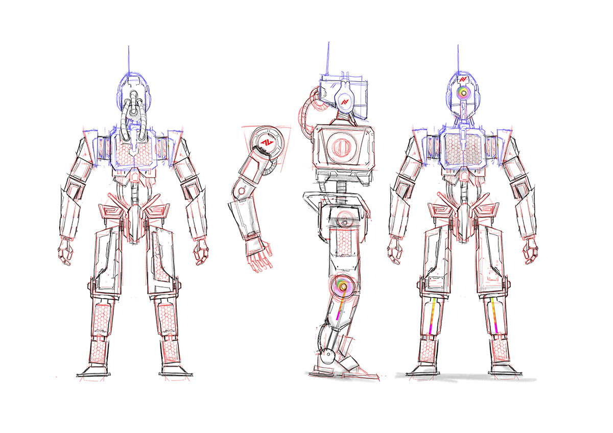 ArtStation - Mechnic Robot Concept Sketch