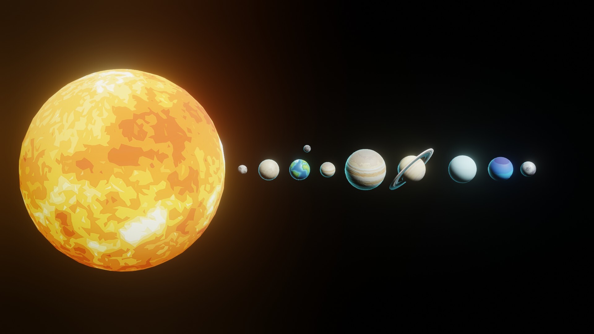 The Solar System 3d Hd Wallpaper