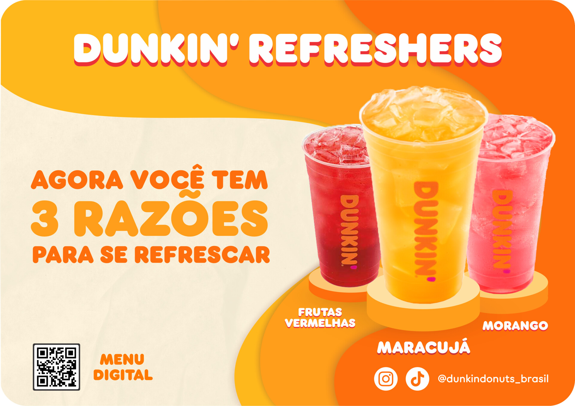 ArtStation - Papel bandeja Refreshers Dunkin' Donuts