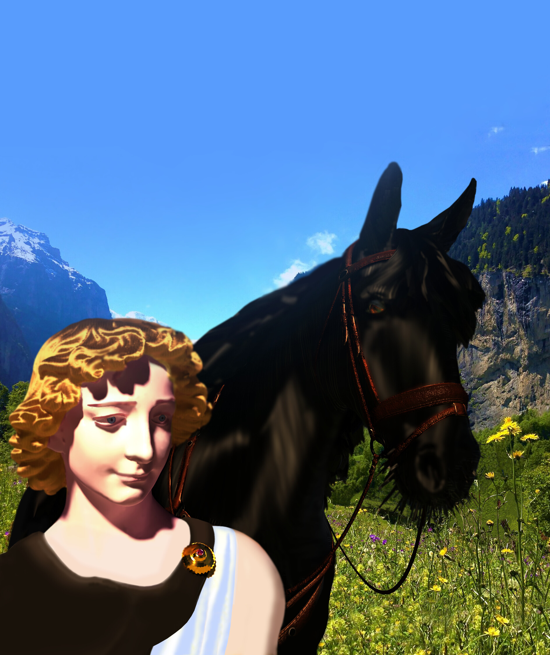 ArtStation - Young Alexander with Bucephalus