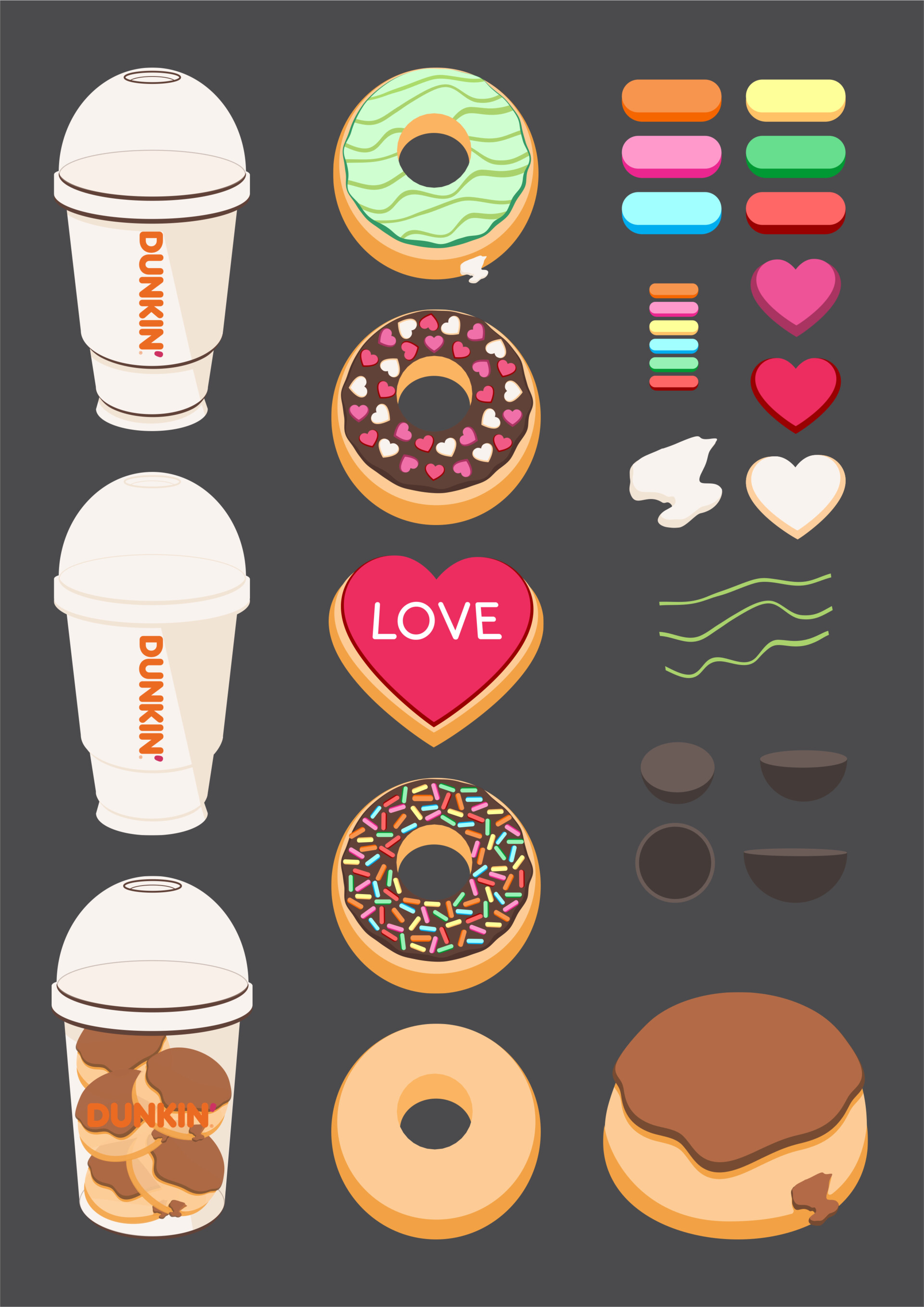 ArtStation - Vetores Dunkin' Donuts