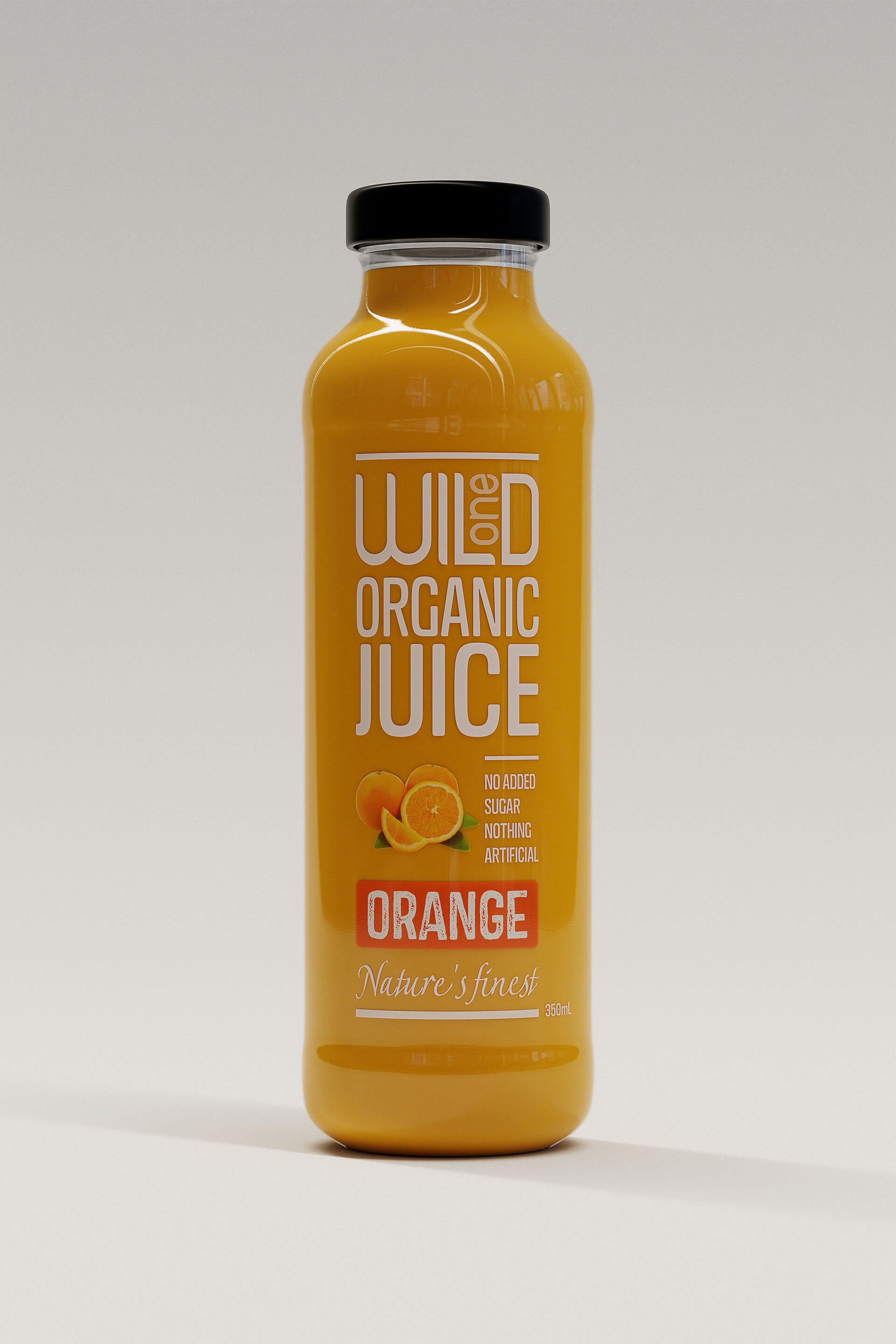 ArtStation - Orange Juice Bottle 3D Product Render