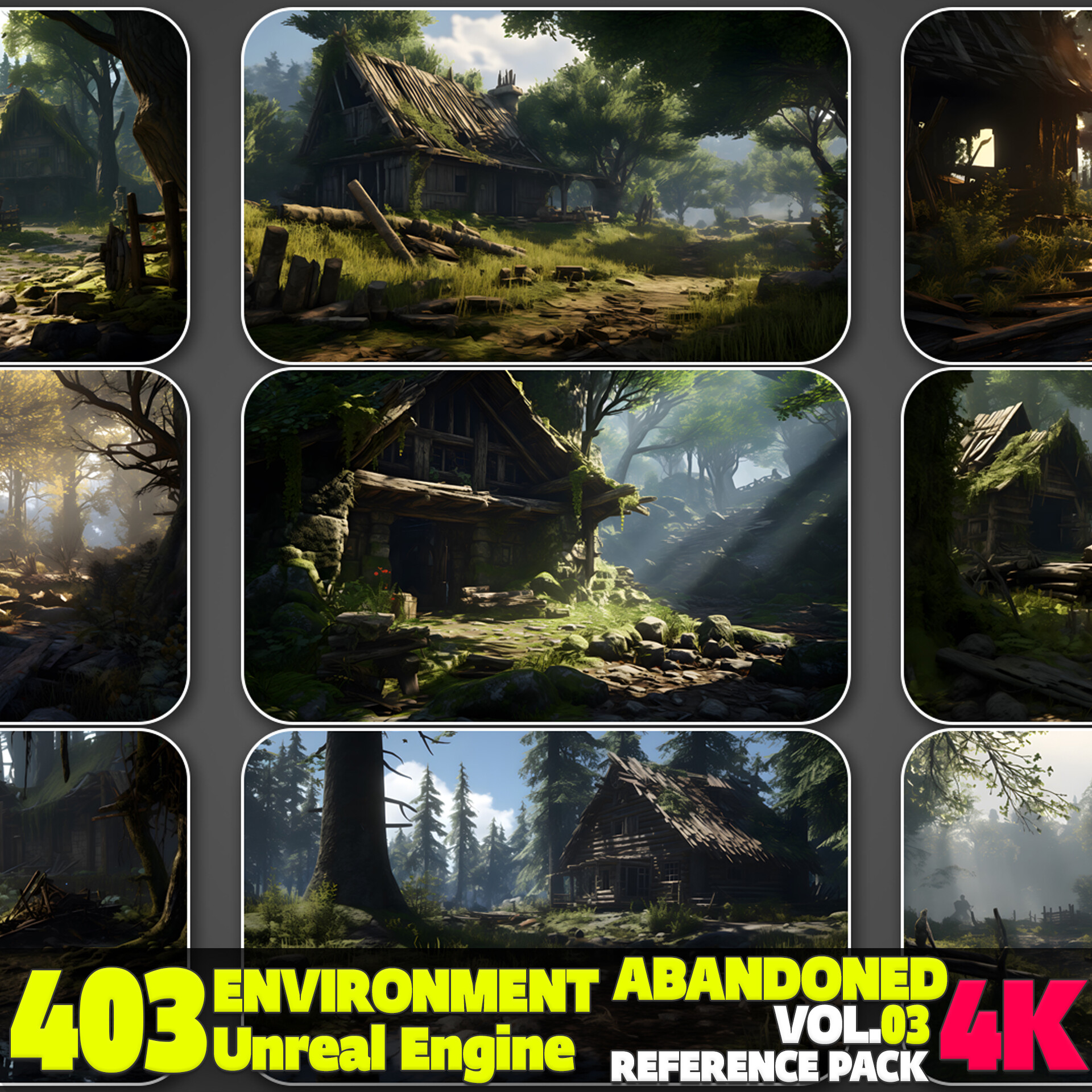 ArtStation - 403 4K Abandoned Environment Reference Pack Vol.03