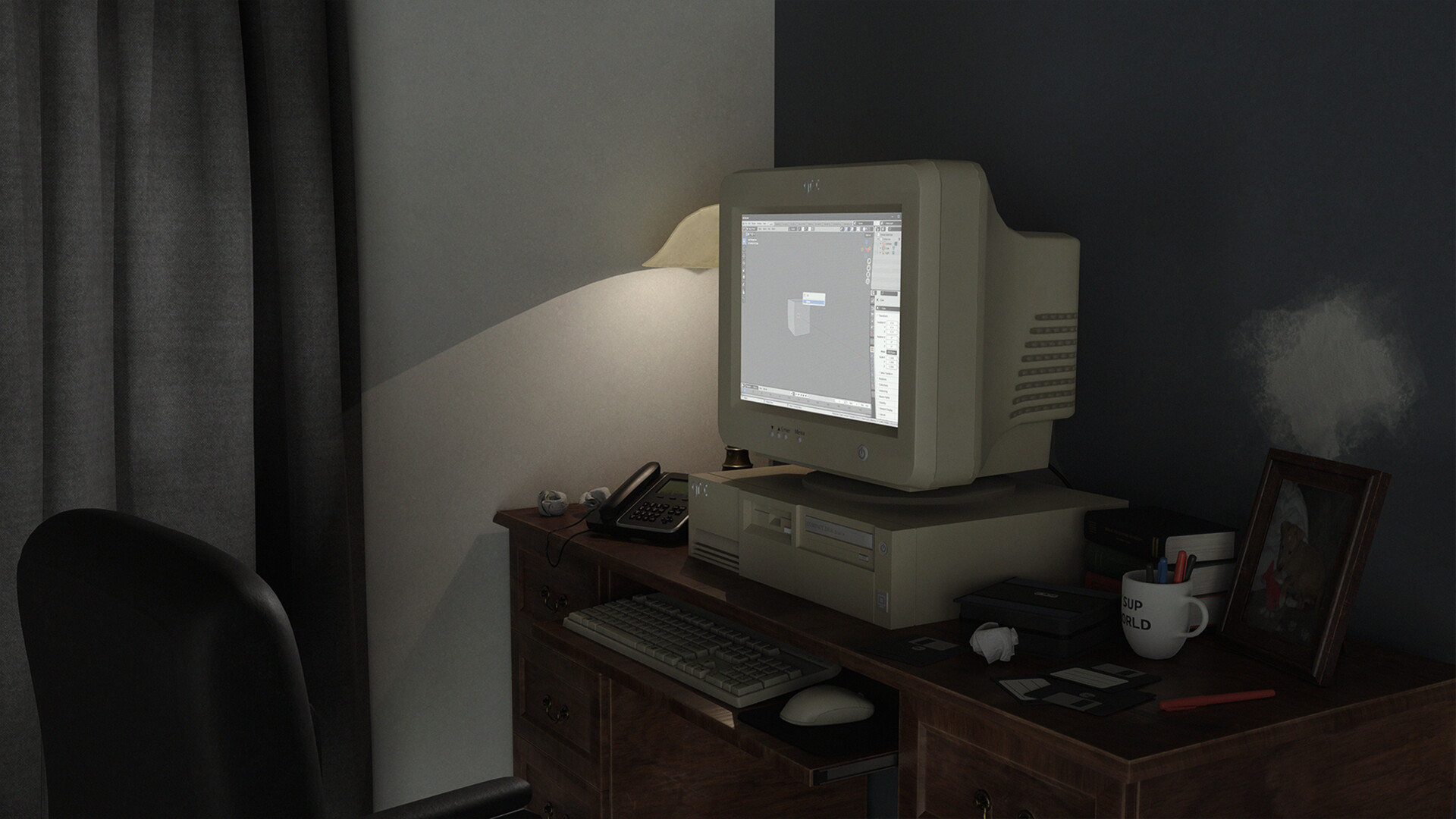 ArtStation - Retro Computer Scene