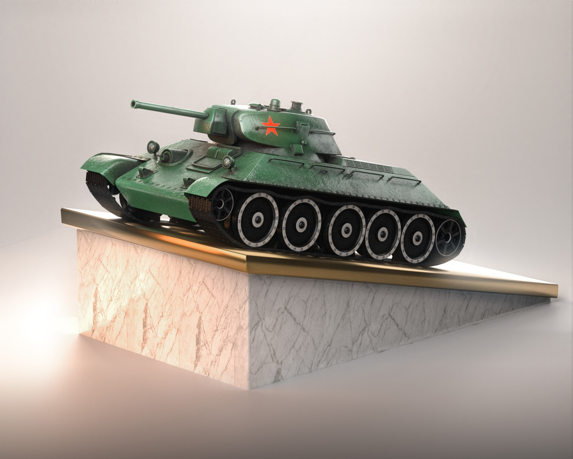 ArtStation - Game Ready T-34 Soviet tank monument