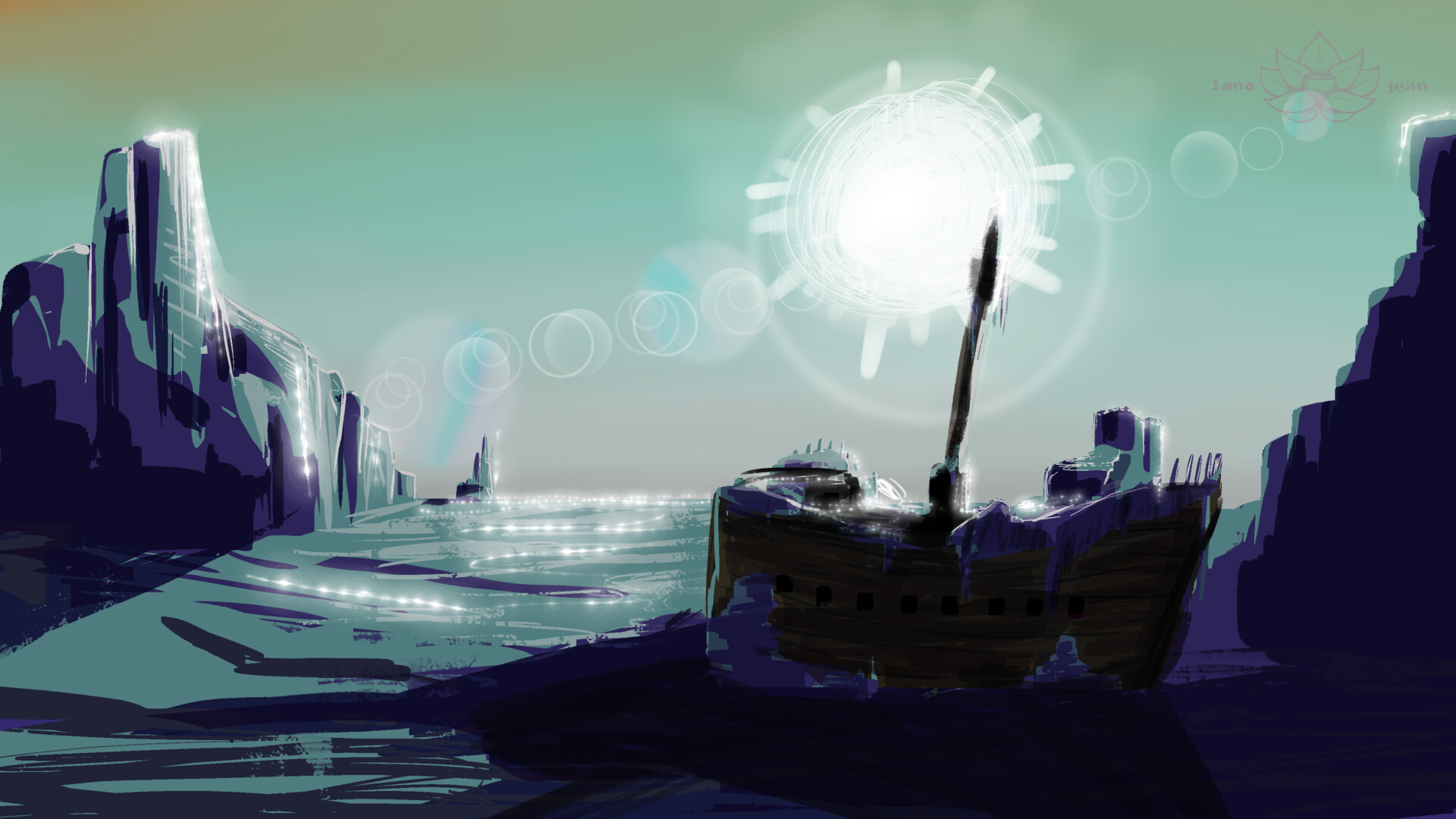 ArtStation - frozen shipwreck