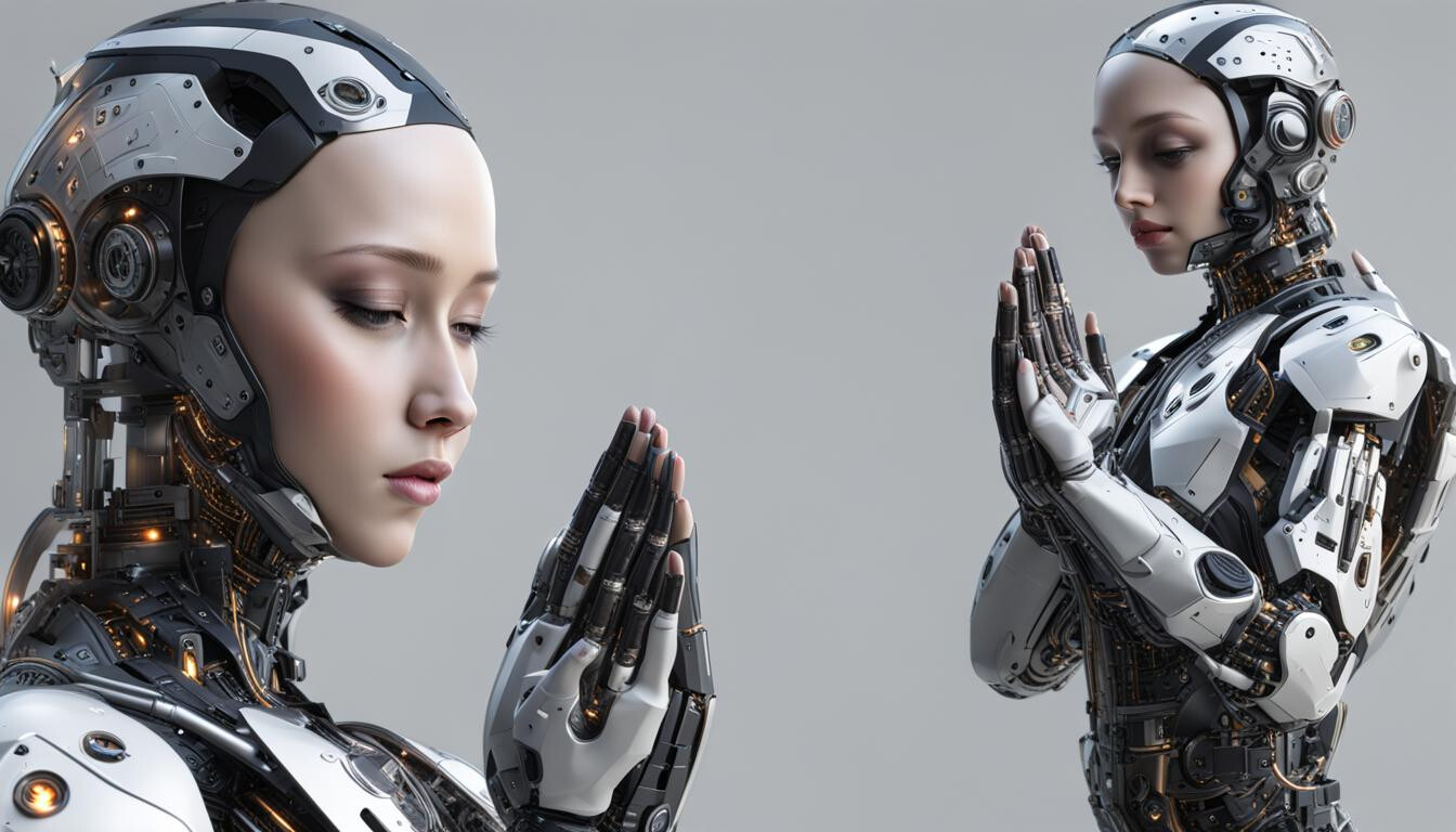 ArtStation - Synthetic human androids having spiritual experiences