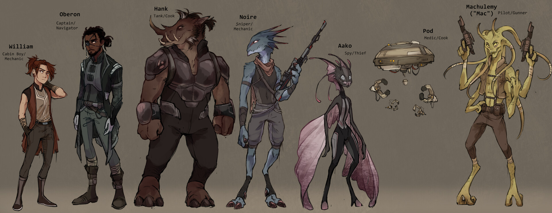 ArtStation - Space Crew Lineup