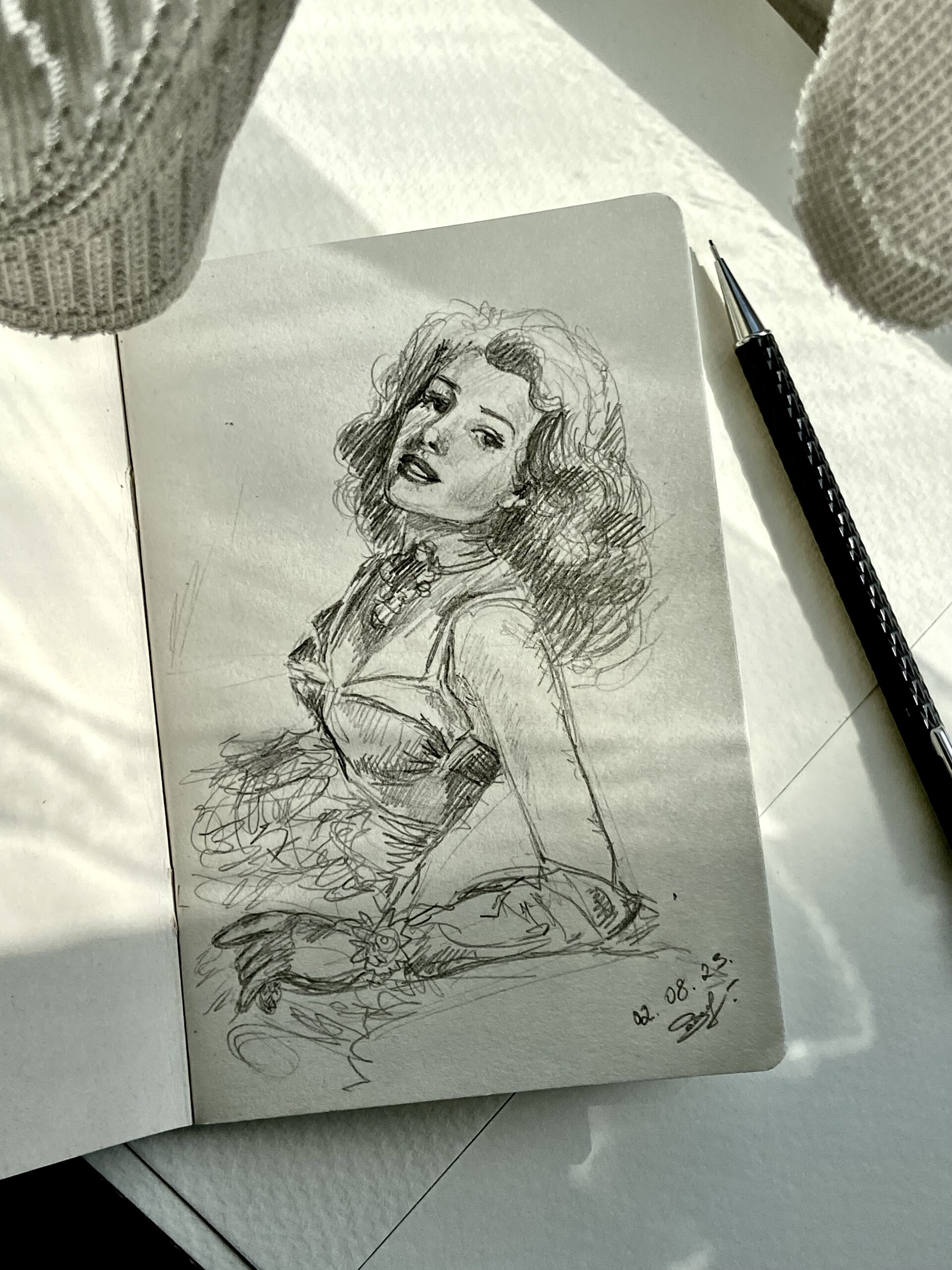 ArtStation - sketch of Rita Hayworth