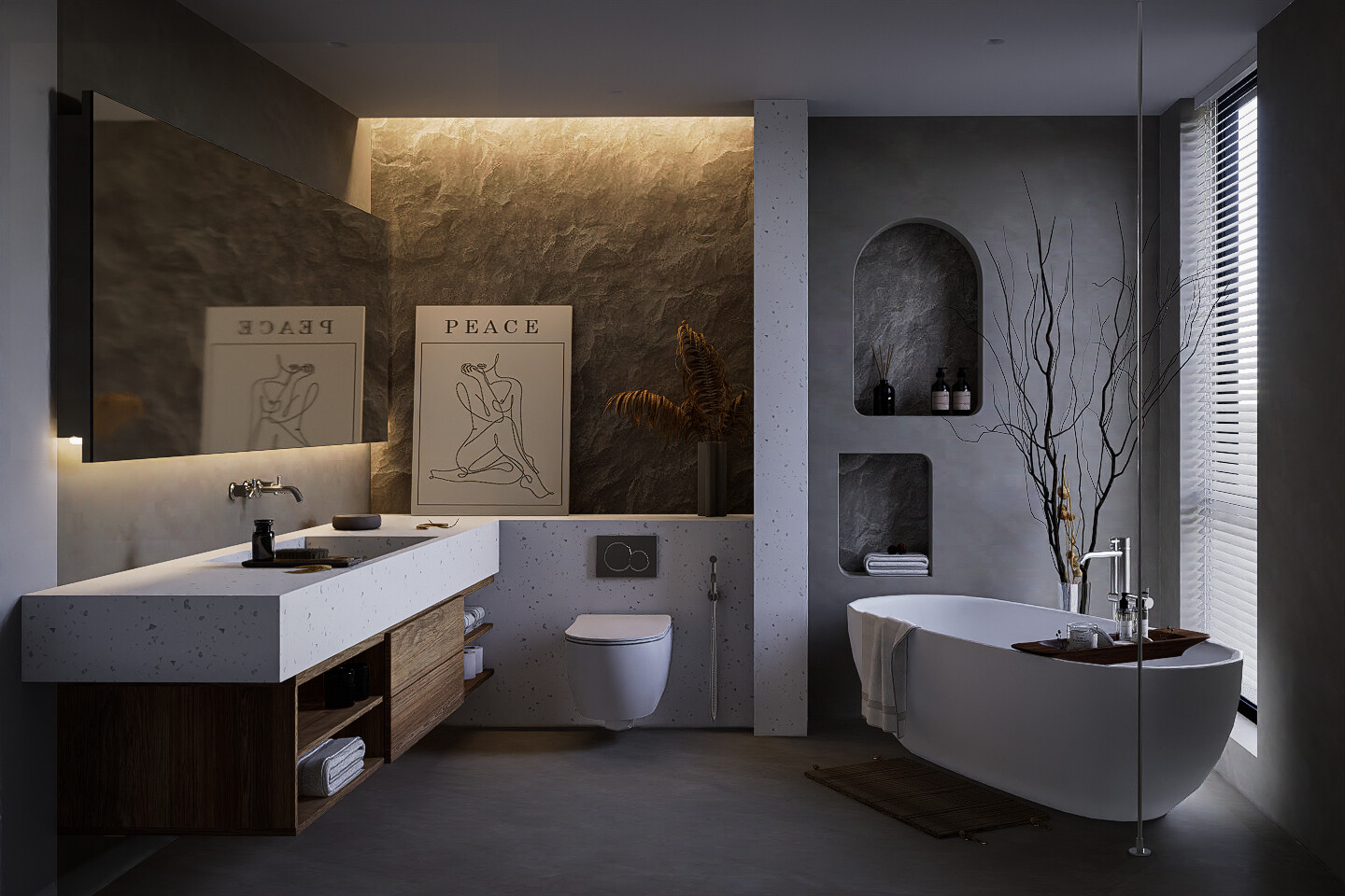 ArtStation - Rendering Exercise - Modern Bath