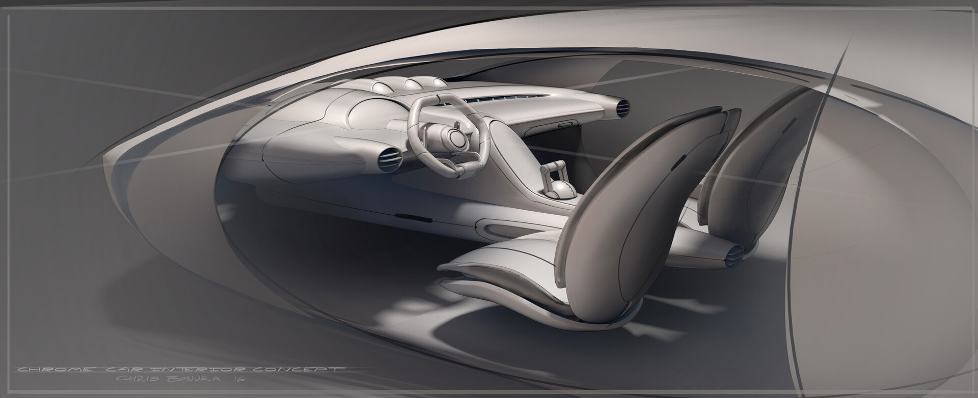 ArtStation - Background vehicle interior design