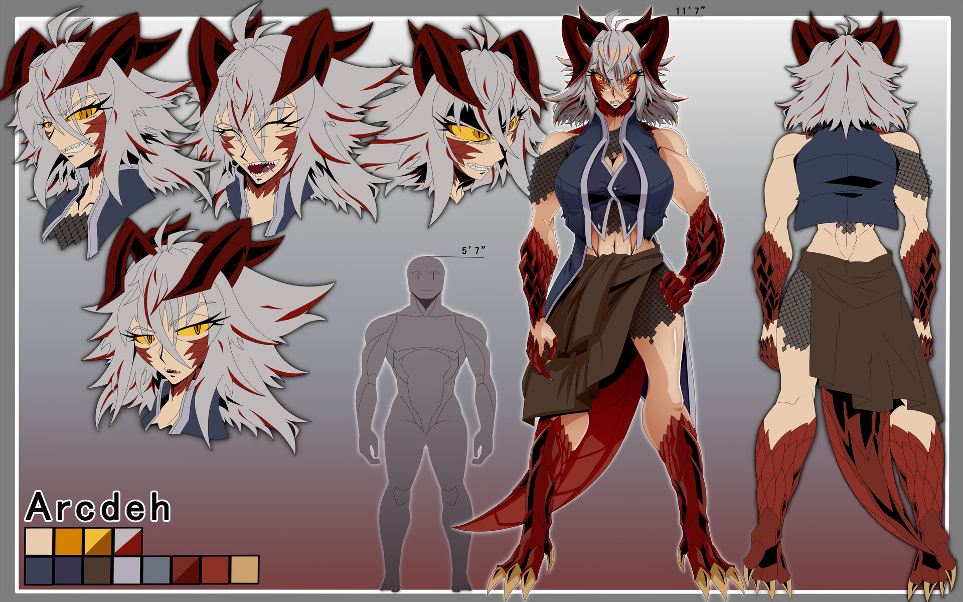 ArtStation - Arcdeh, Dragon Lady Character Sheet
