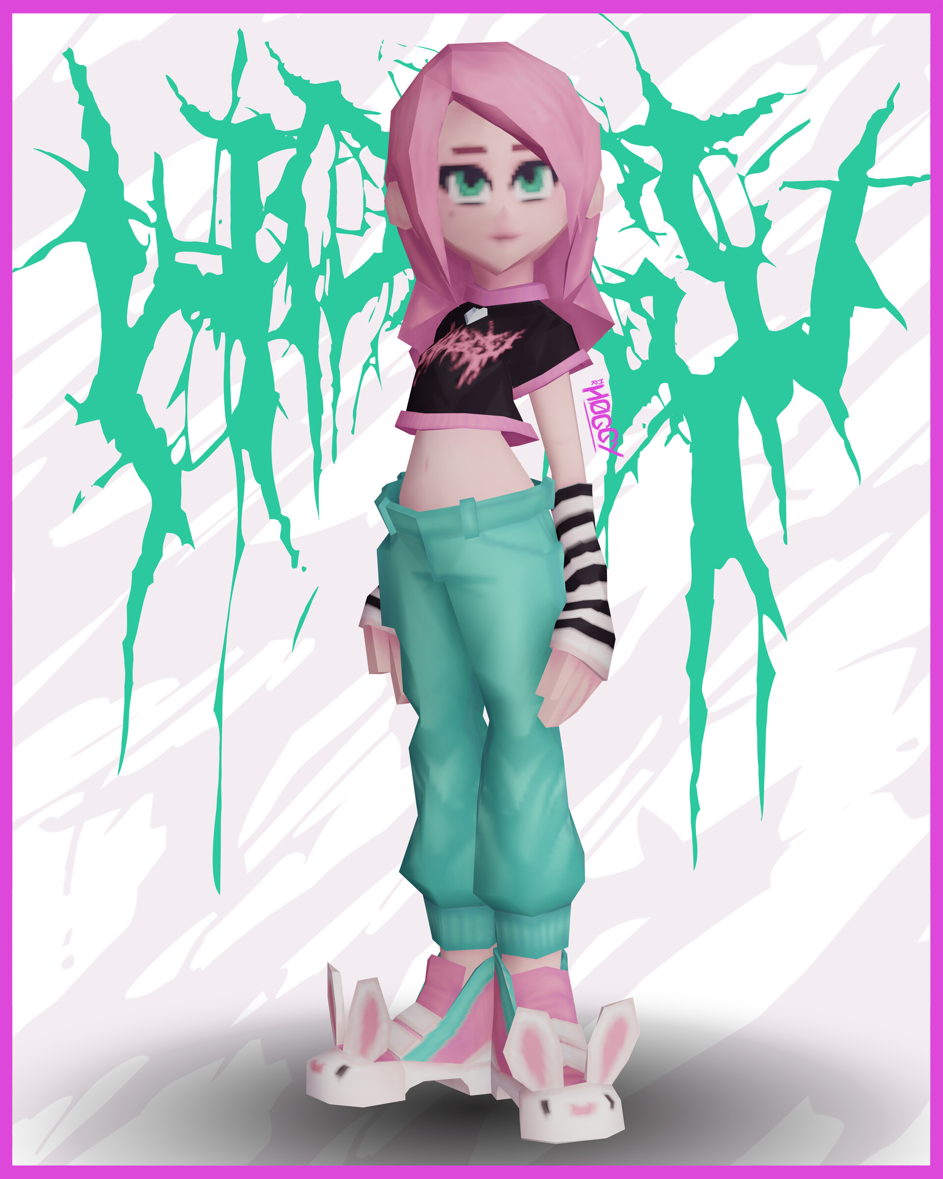 ArtStation - Y2K Alice - Low Poly Practice