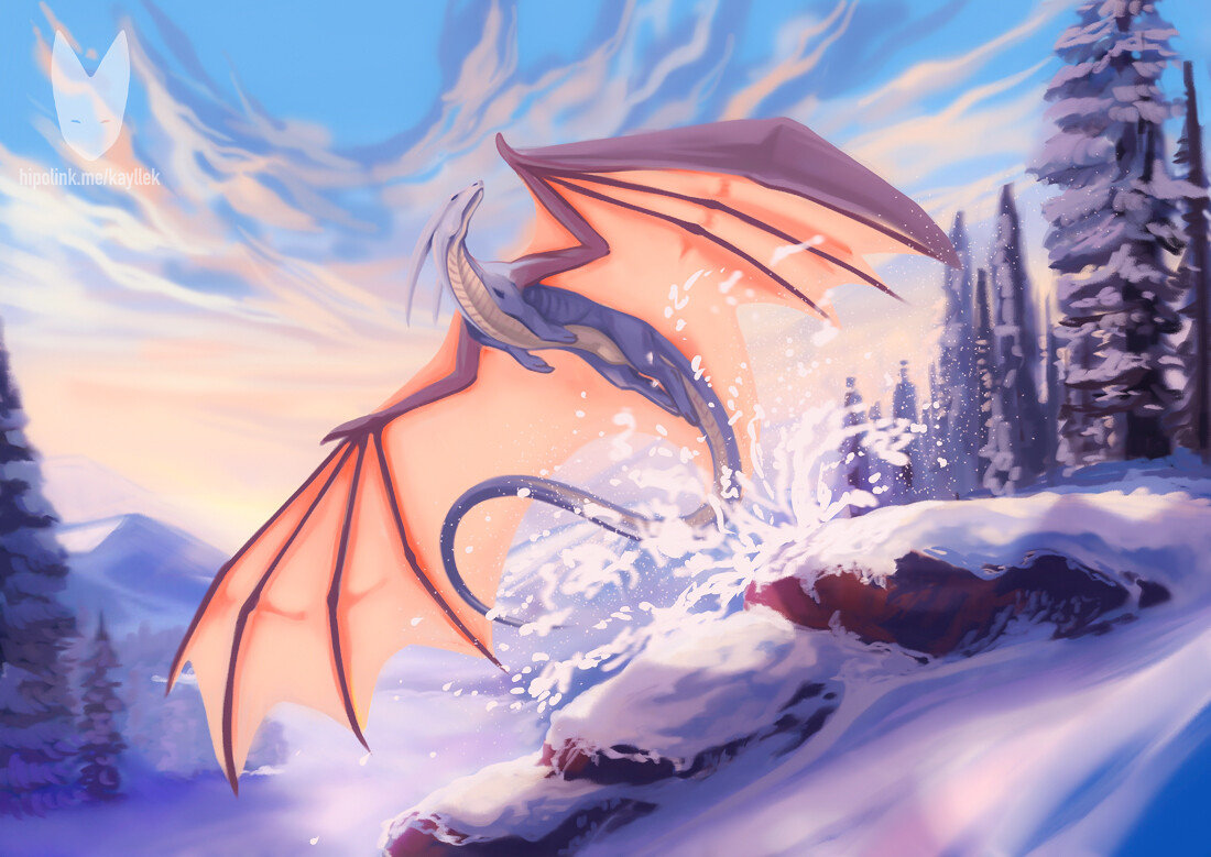 ArtStation - Winter dragon