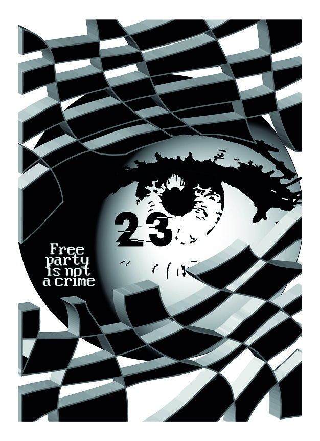 ArtStation - Free Party is Not a Crime sticker for Davoria