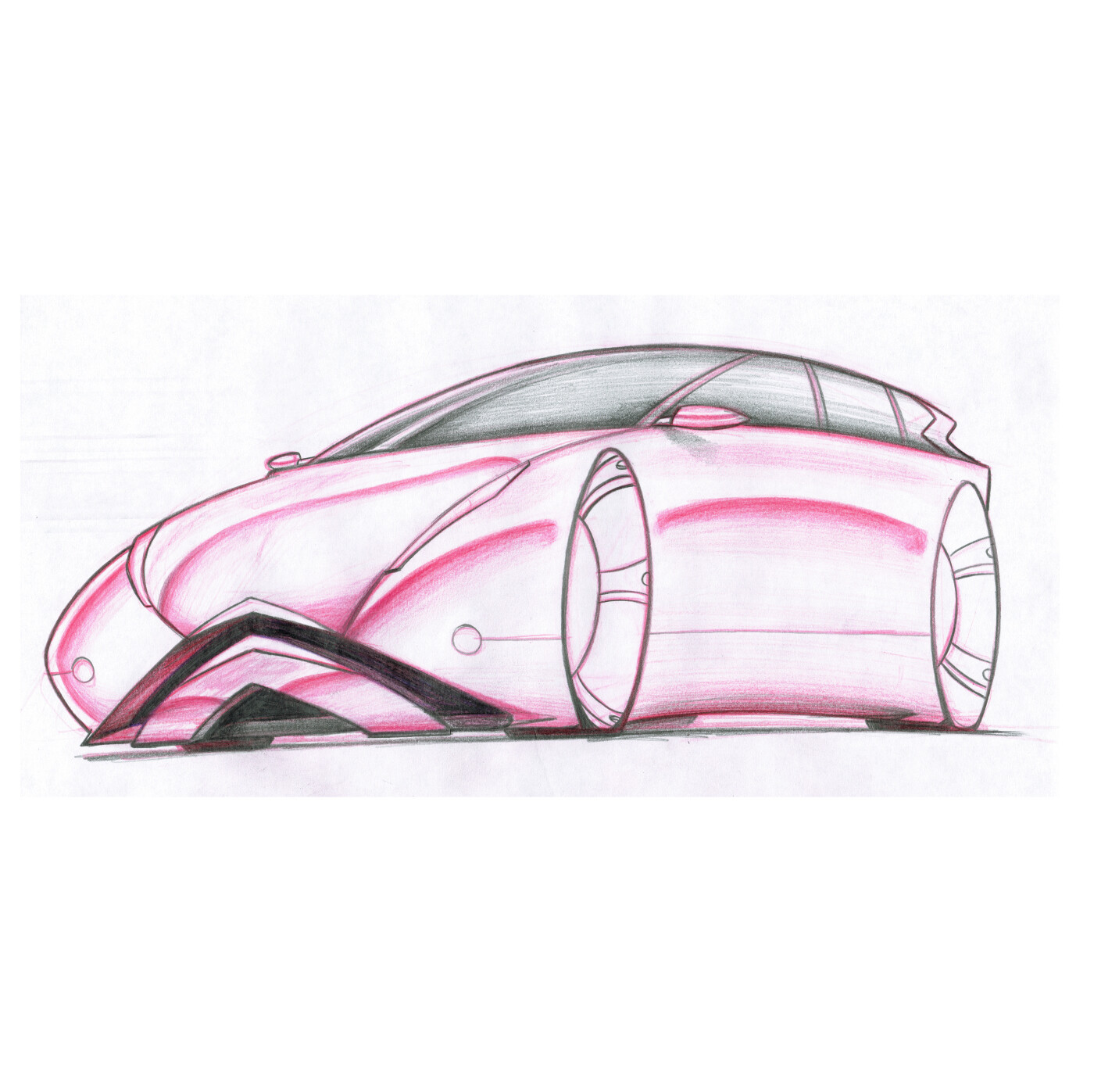 ArtStation - Drawing of a concept car-02