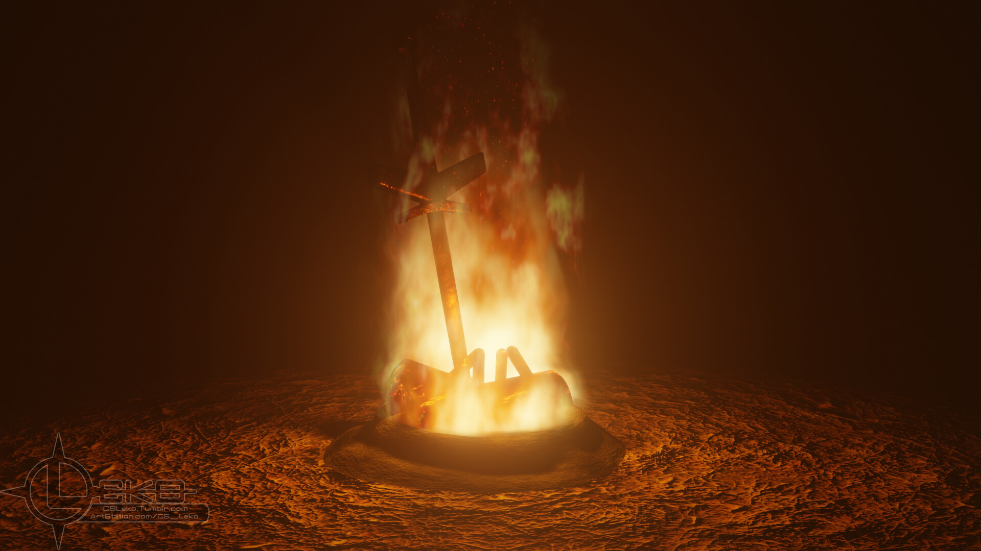Dark Souls Bonfire Animation