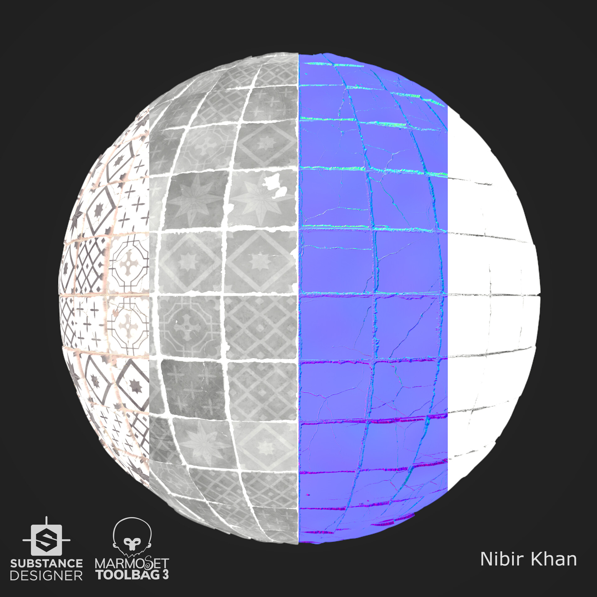 Nibir Khan (bbgzla) - Cracked Tiles Material