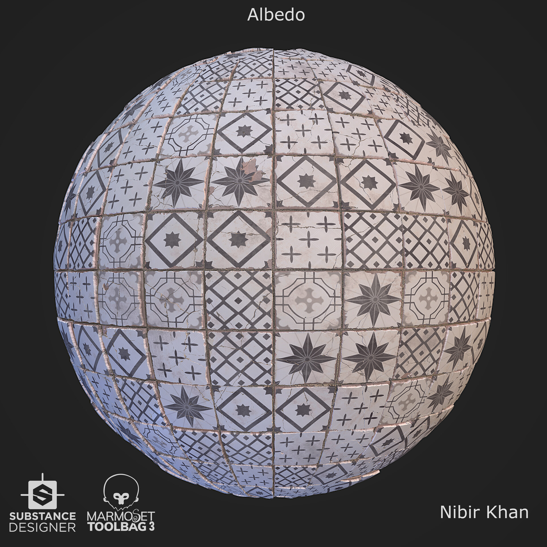 Nibir Khan (bbgzla) - Cracked Tiles Material