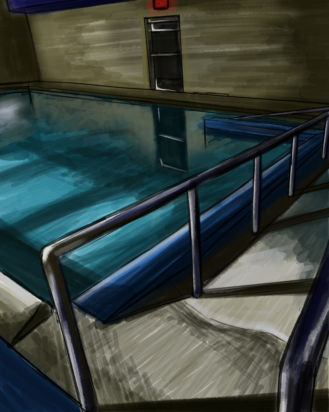 ArtStation - Pool Digital Painting