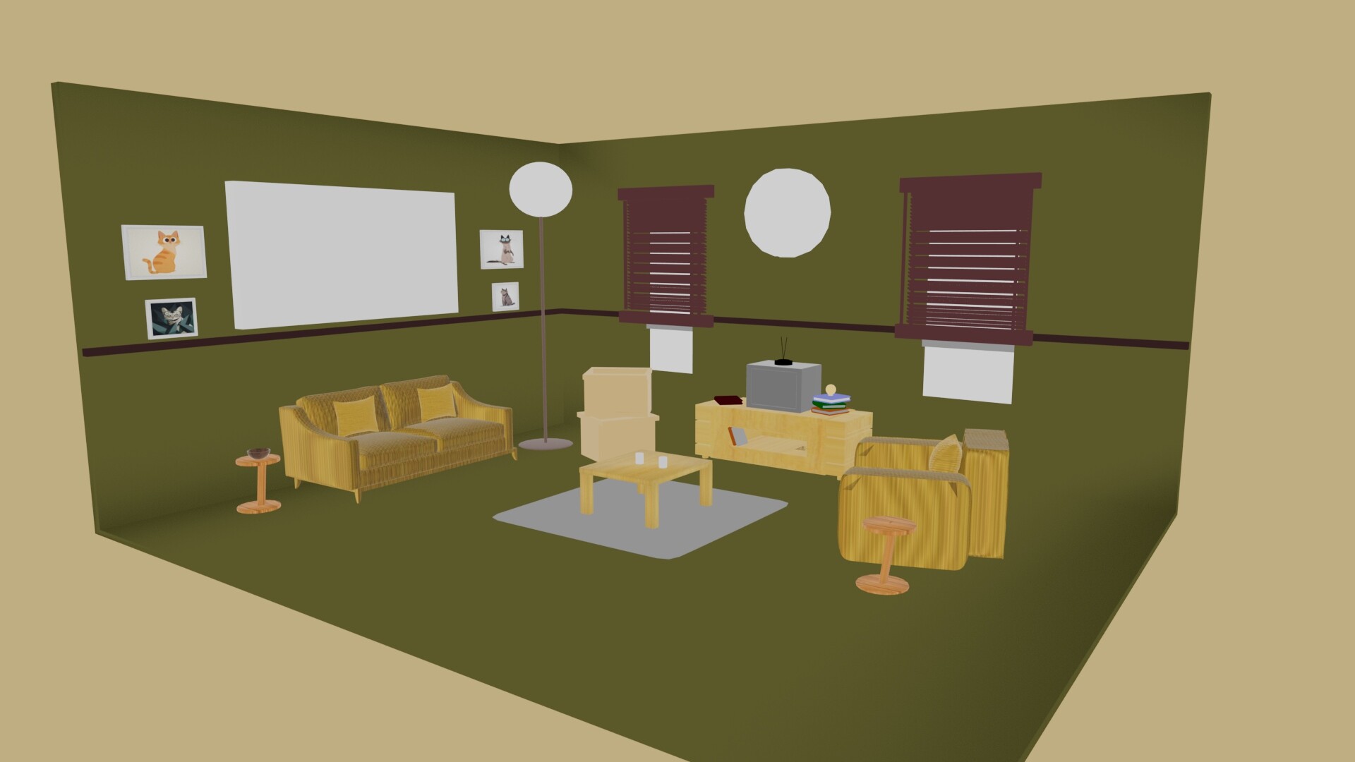 ArtStation - isometric room in 3ds max & maya