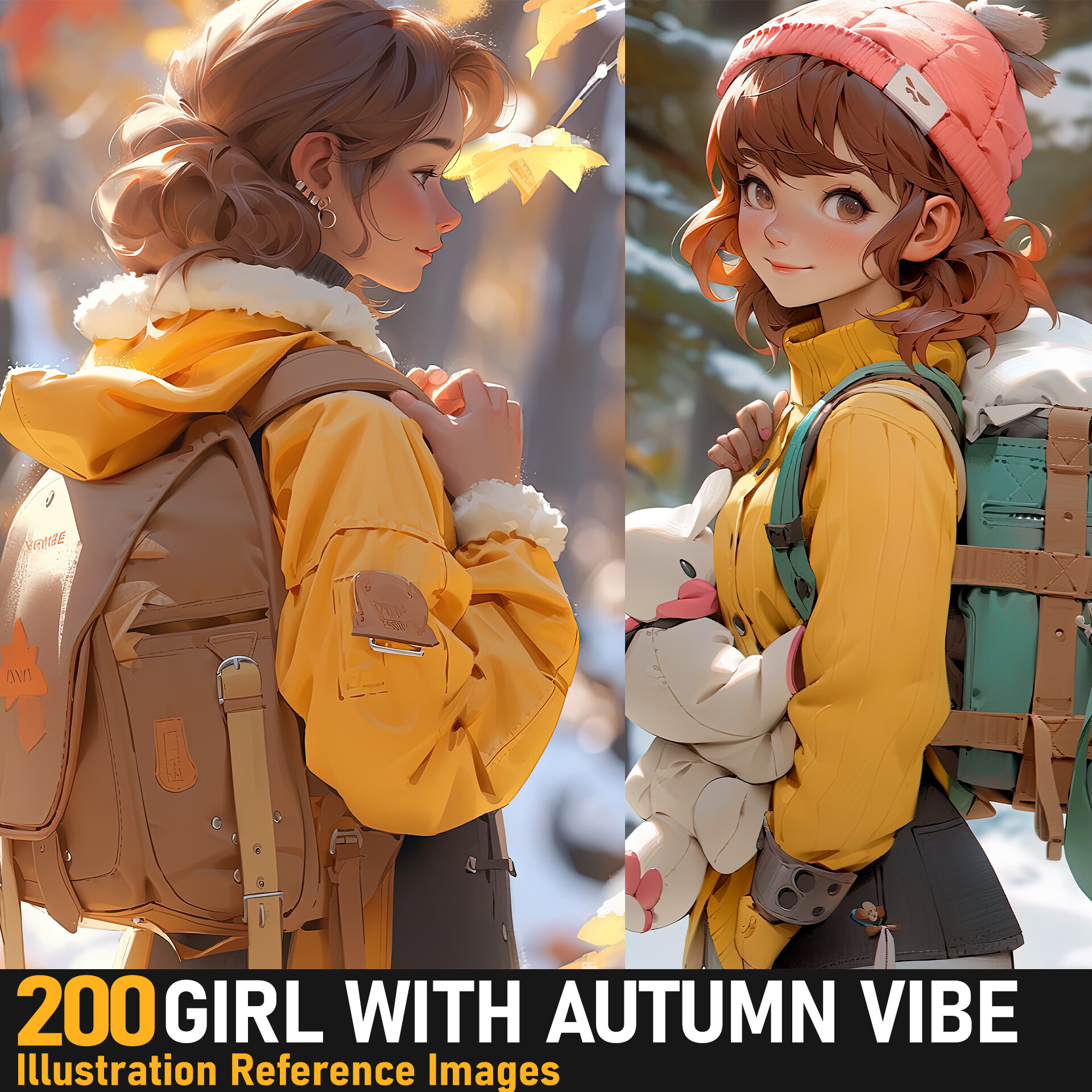 ArtStation - Girl With Autumn Vibe VOL.25|4K Reference Images