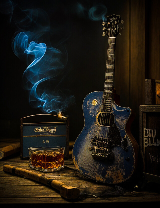 ArtStation - Old blues guitar