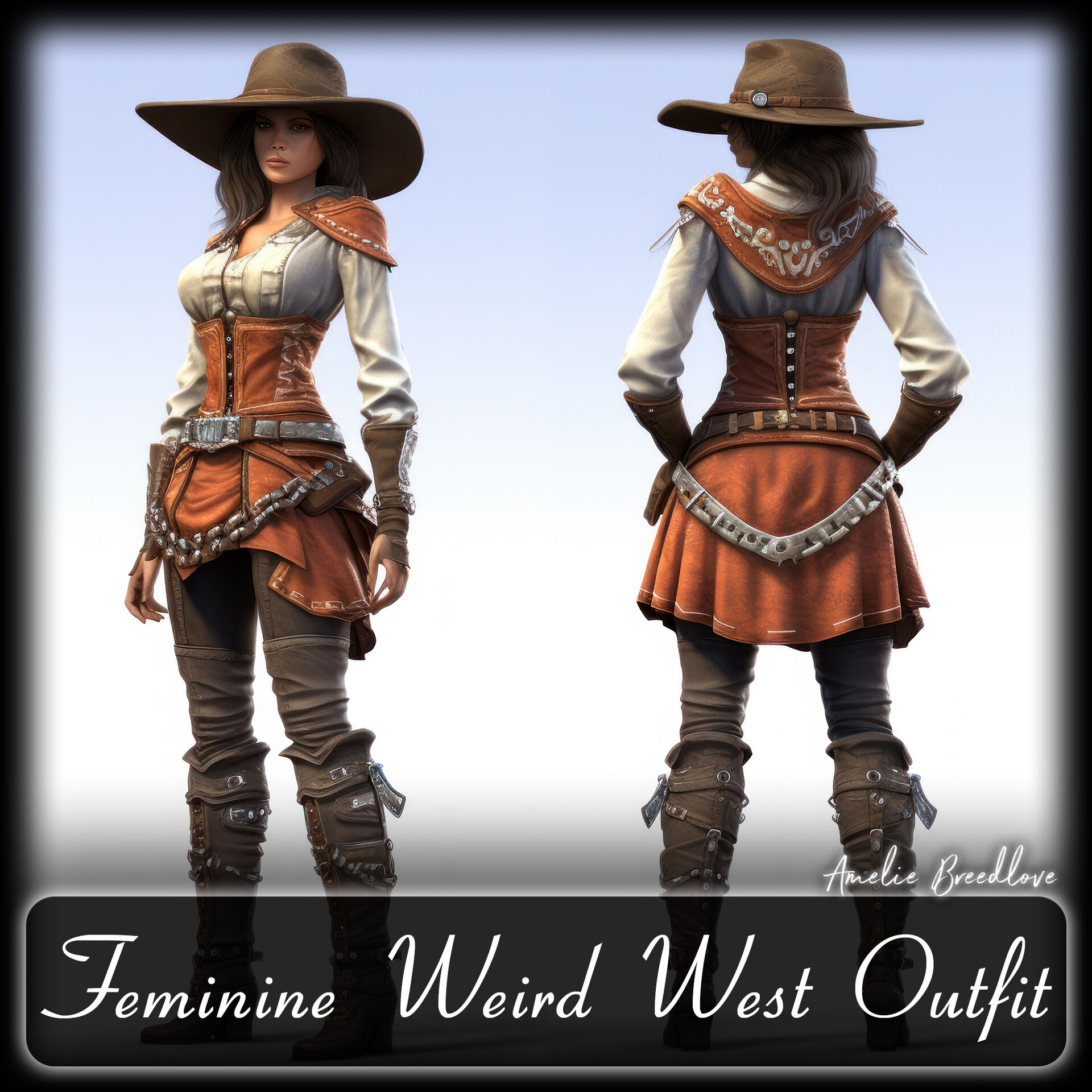 ArtStation - 200 Feminine Weird West Outfit Reference Pack | 4K | v.14