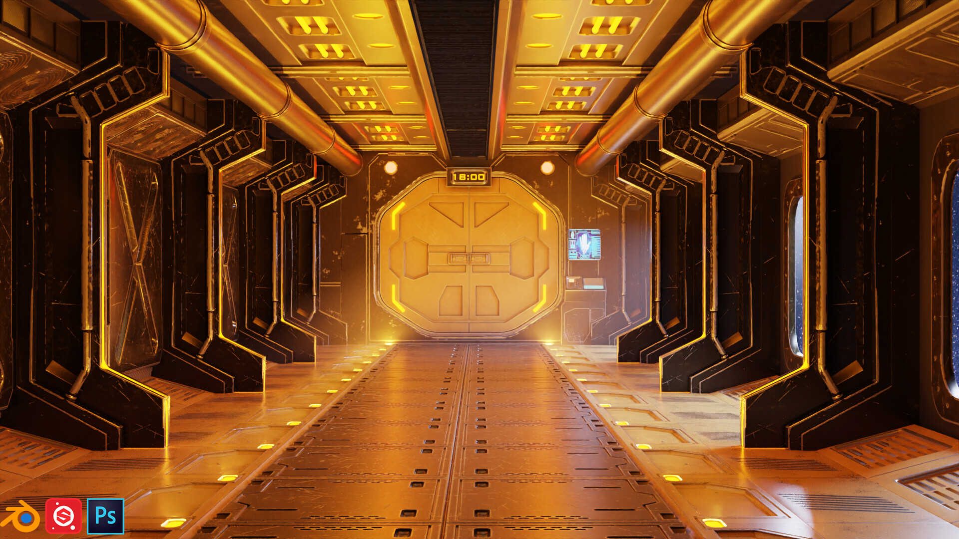 ArtStation - Modular Sci-fi Corridor