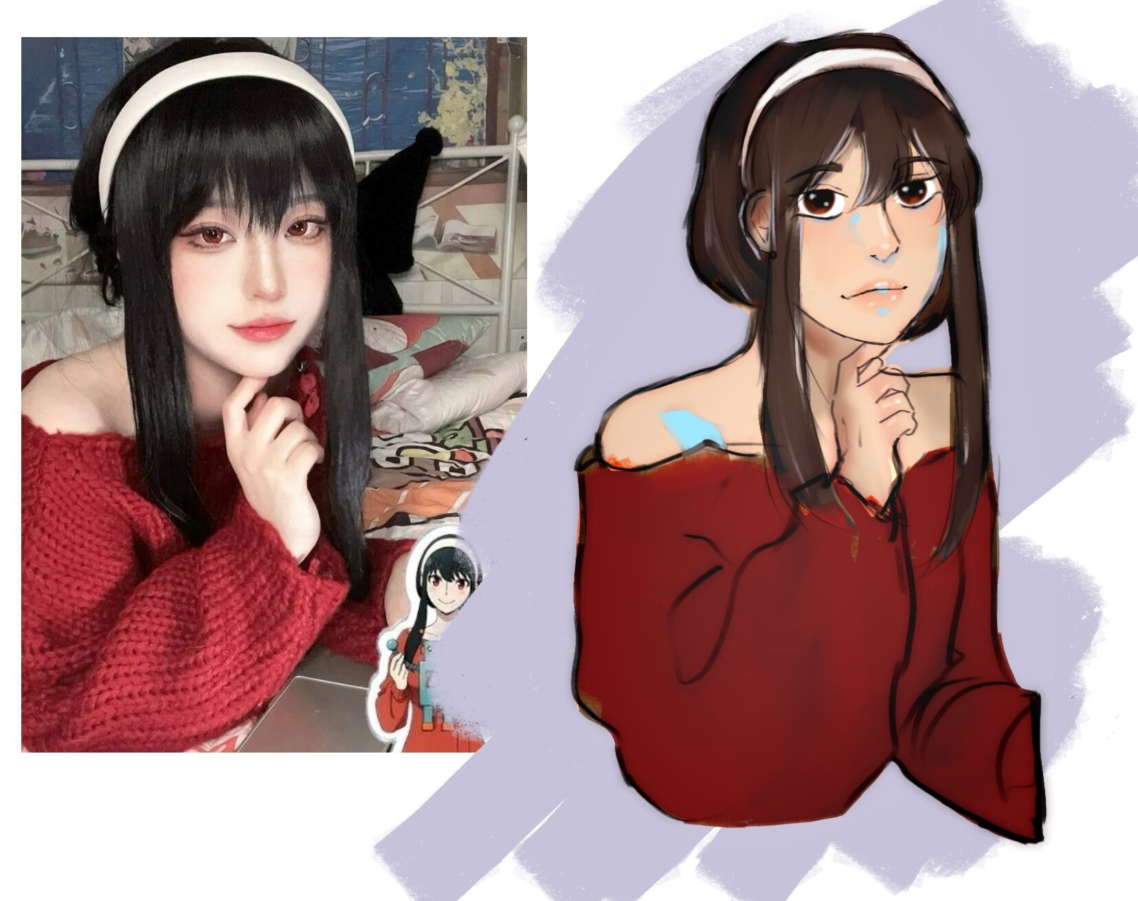 ArtStation - Yor fanart / Failed color and anatomy study