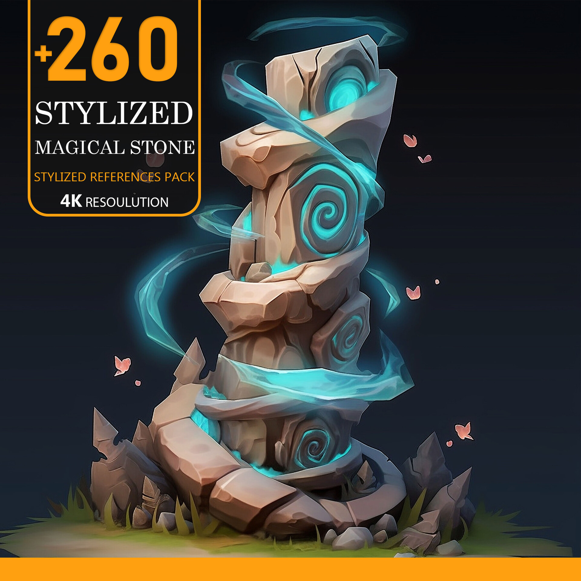 ArtStation - Stylized Magical Stone Vol.21-4K|Stylized References Pack