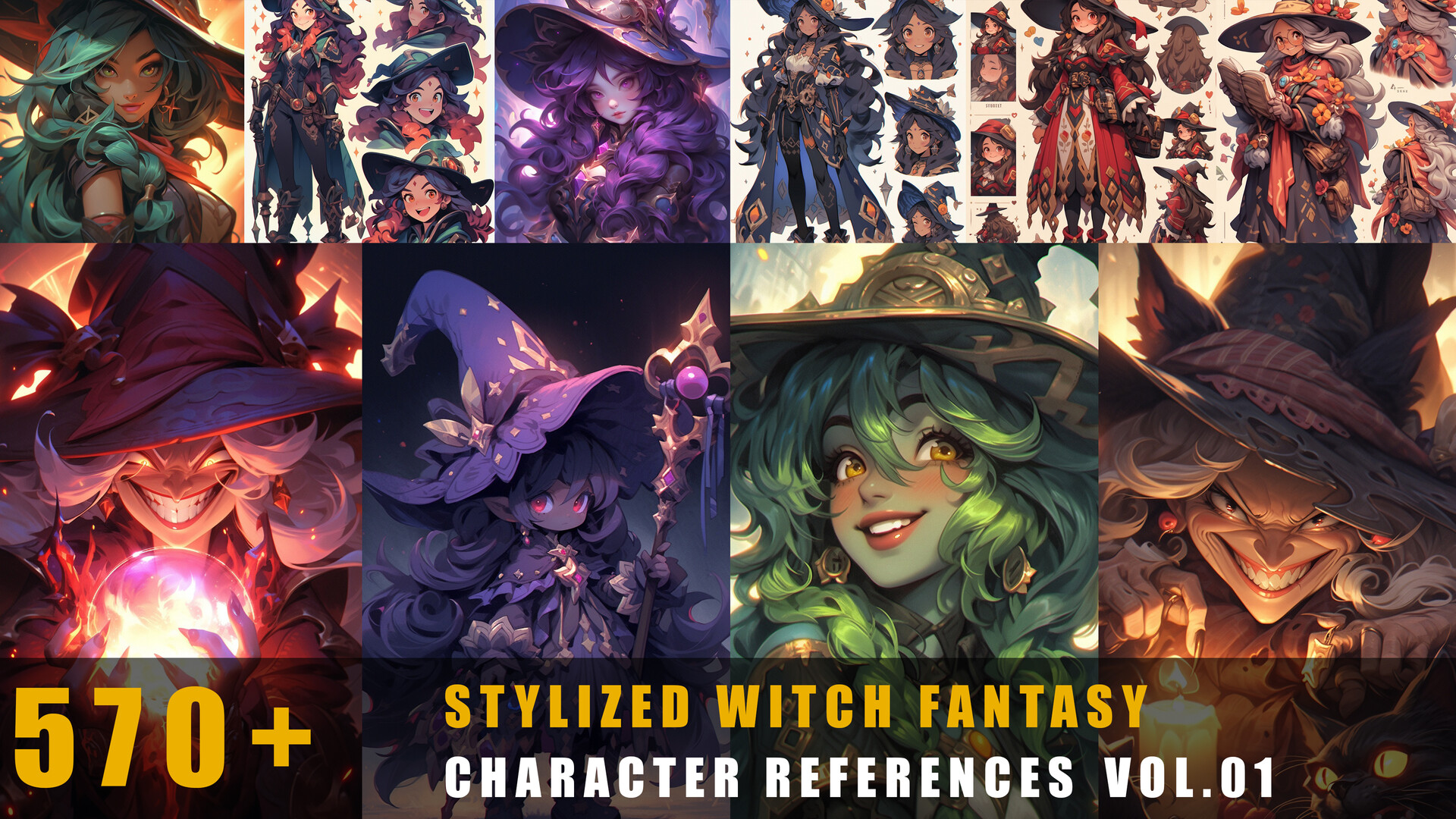 WaterLaw's Studio - 570+ Stylized Witch Fantasy - Character References ...