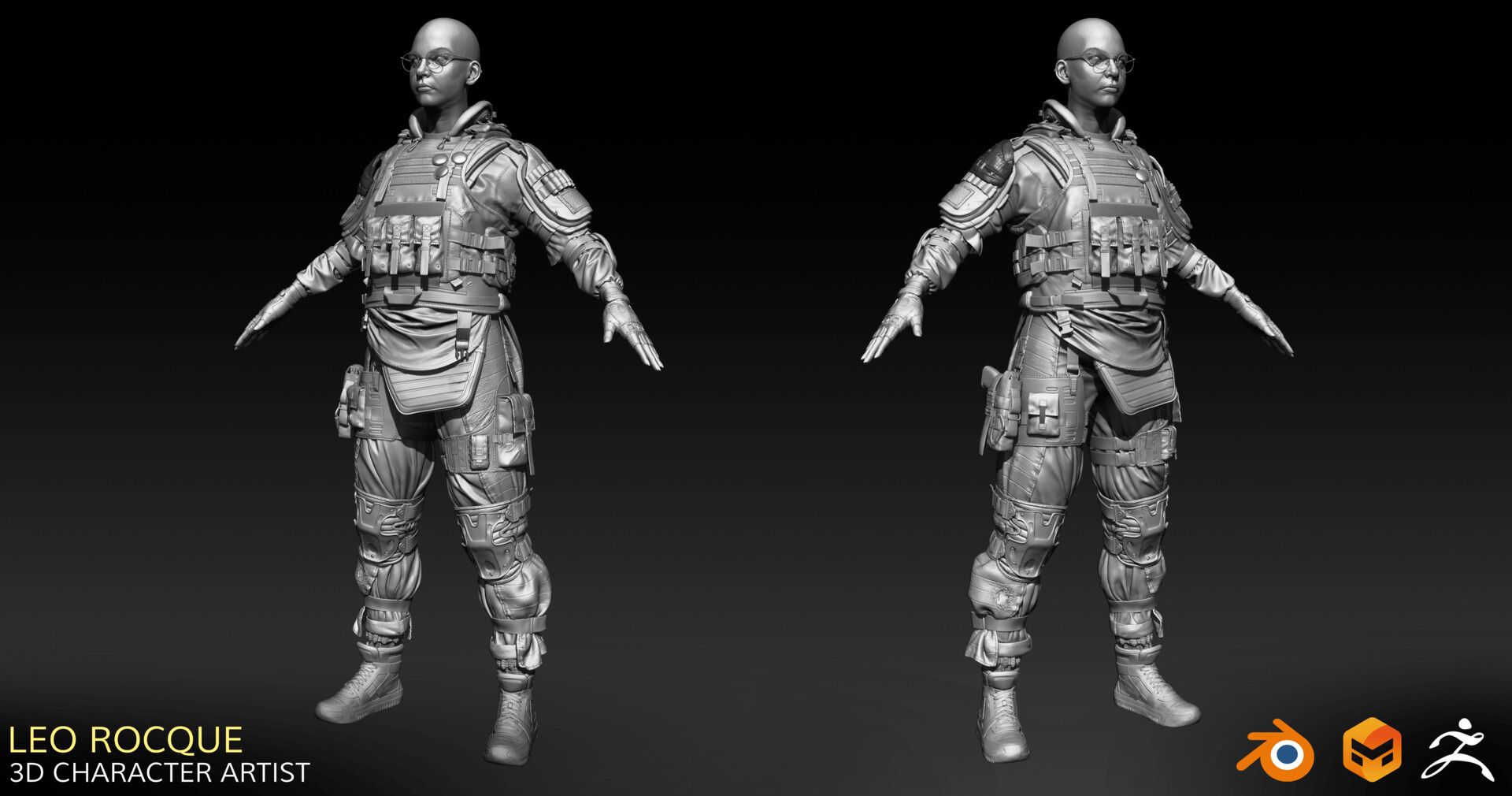 Leo Rocque - High Poly Character WIP - "A Mother's Odyssey"