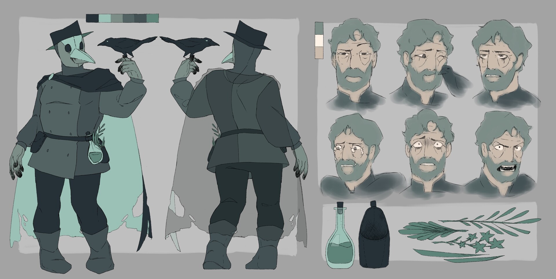 ArtStation - Character design of plague doctor