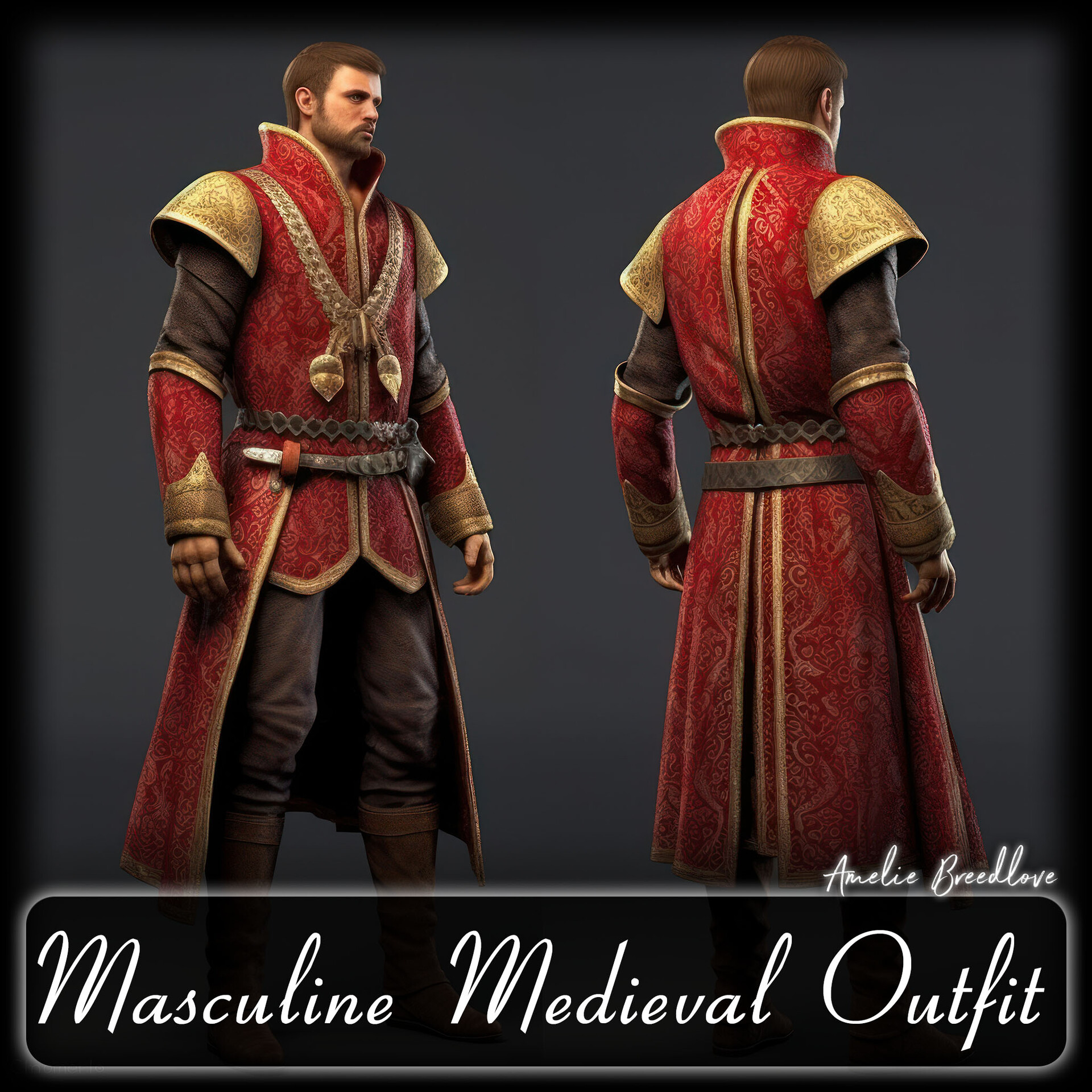 ArtStation - 200 Masculine Medieval Outfit Reference Pack | 4K | v.15