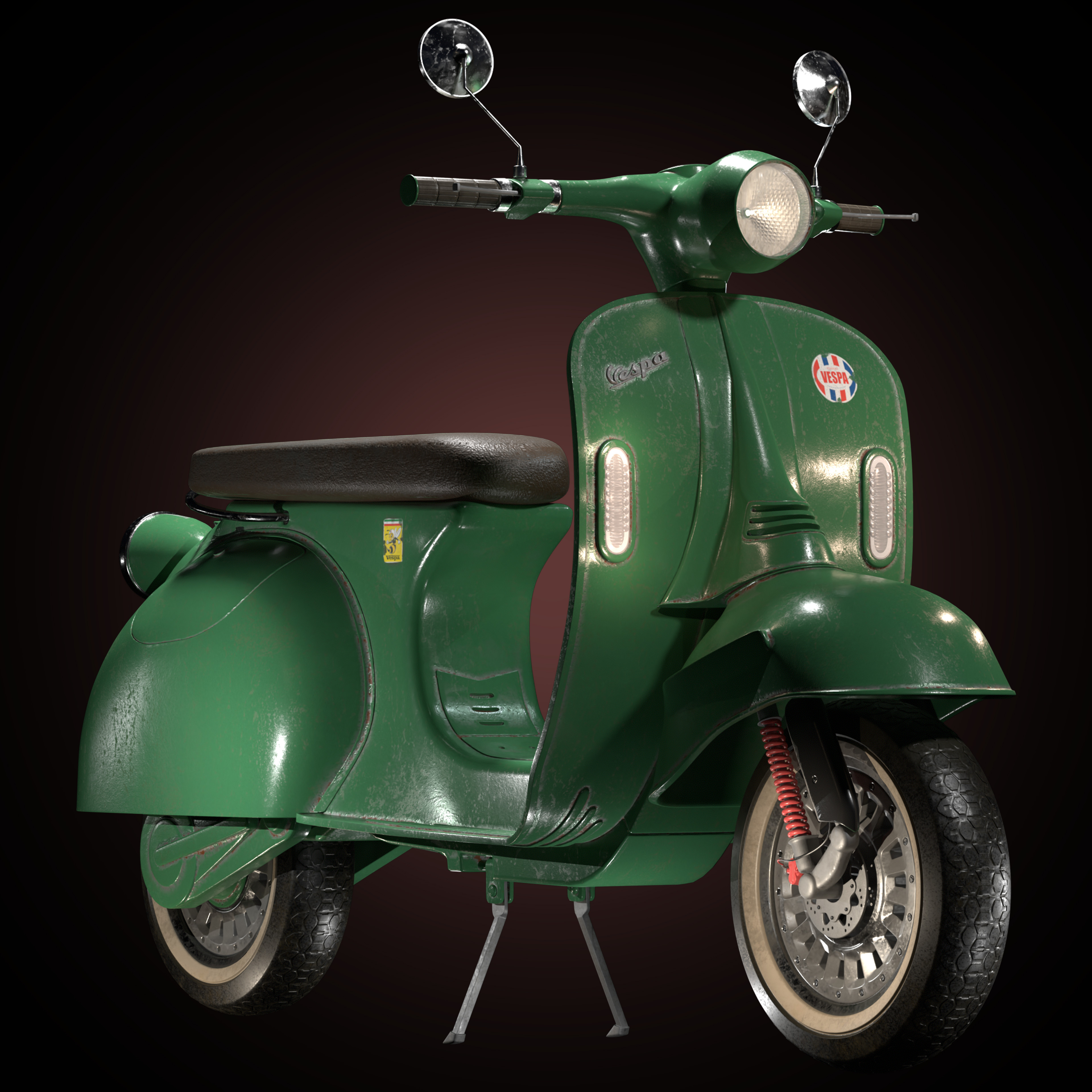 Dark Green Vespa