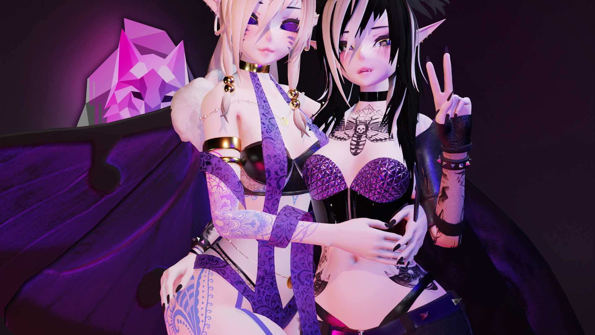 ArtStation - Moth sisters Mae & Moira