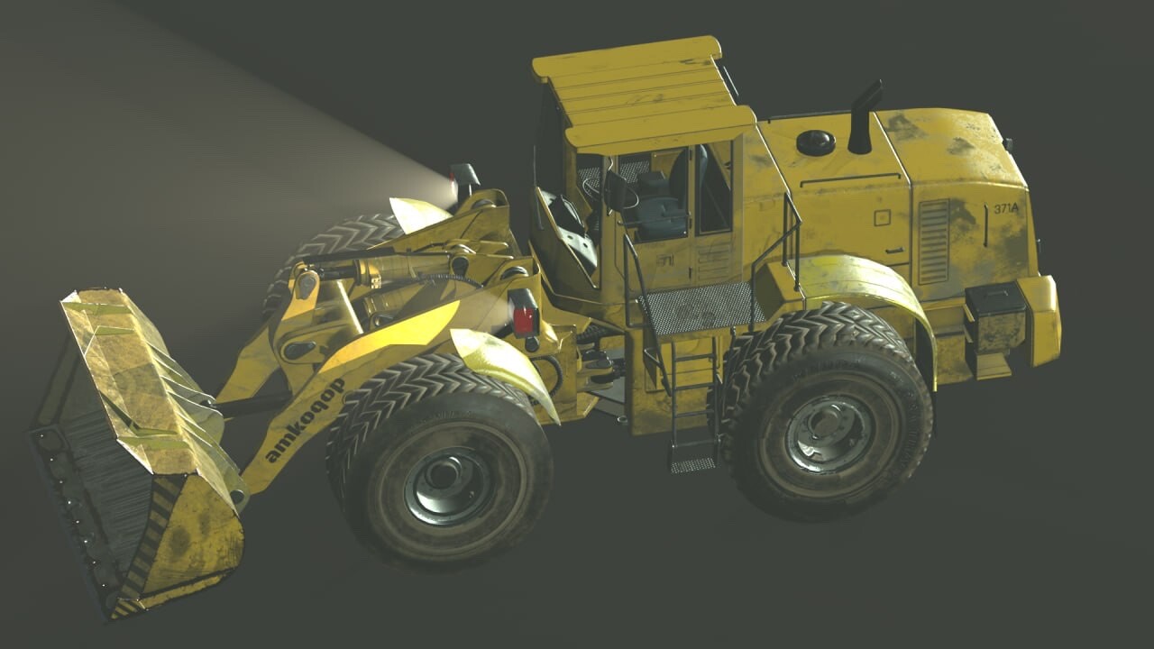 ArtStation - Yellow tractor