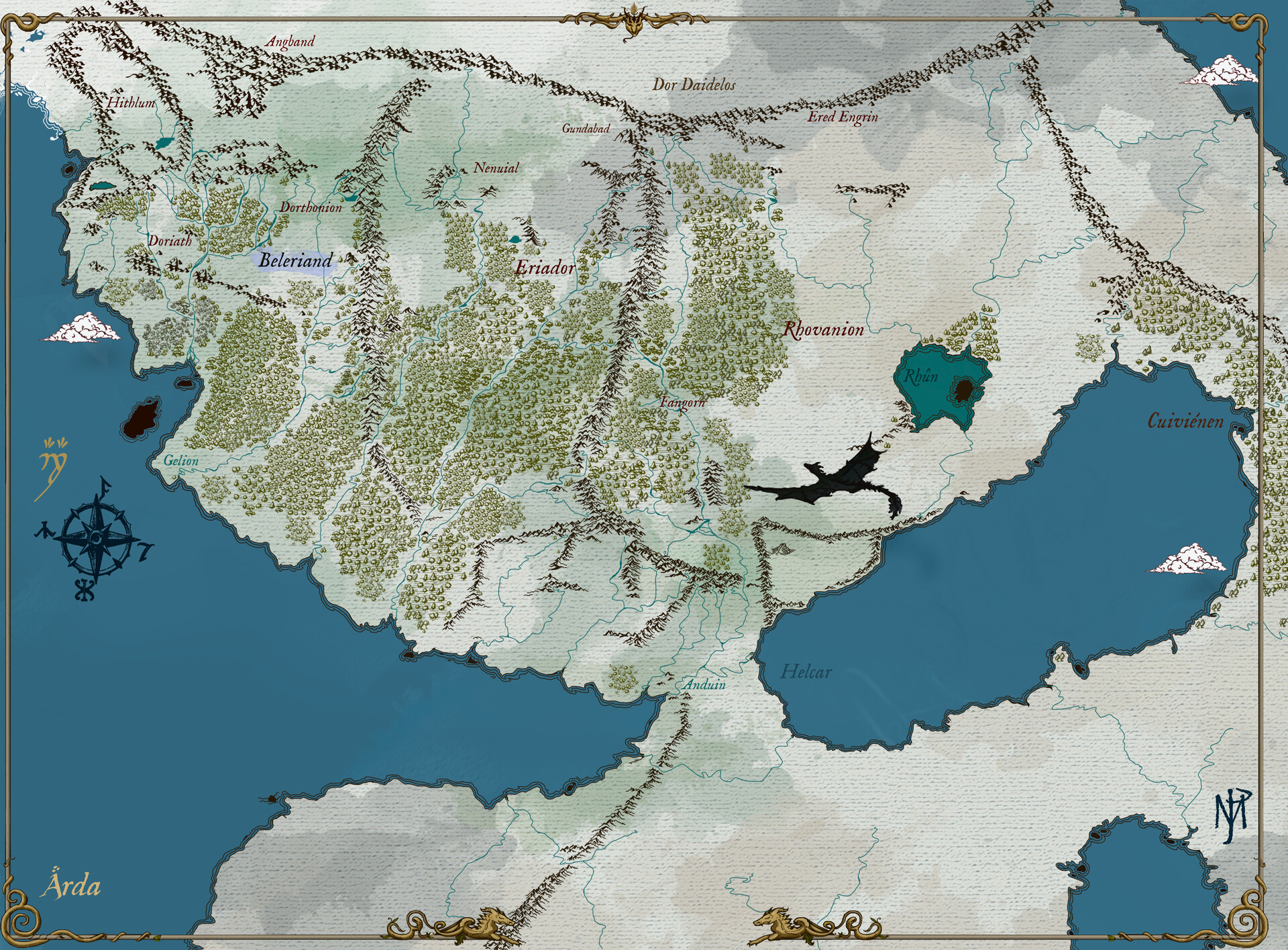 Patricia Manzarraga - The First Age in Arda (Tolkien's Maps Revisited)