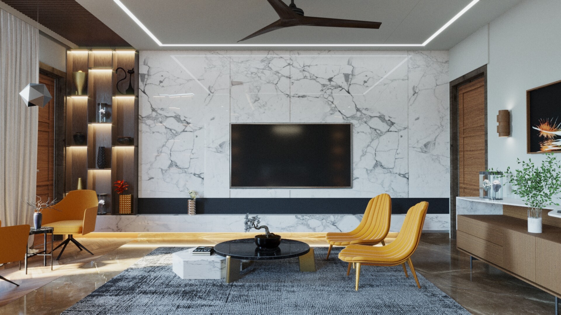 ArtStation - 3d drawing room