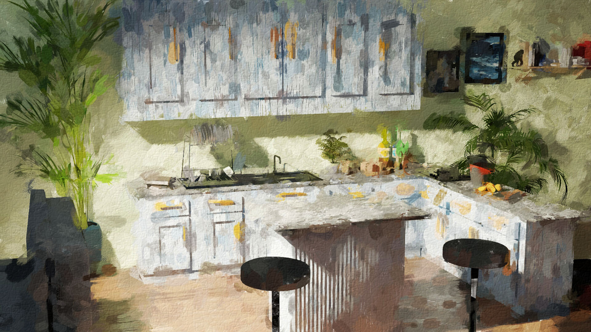 ArtStation - Kitchen counter concept