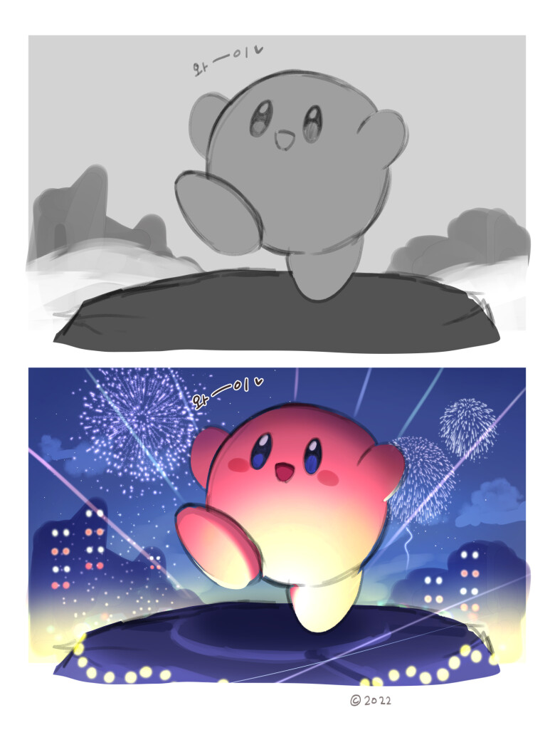 ArtStation - Casual Lighting (Kirby Fanart)