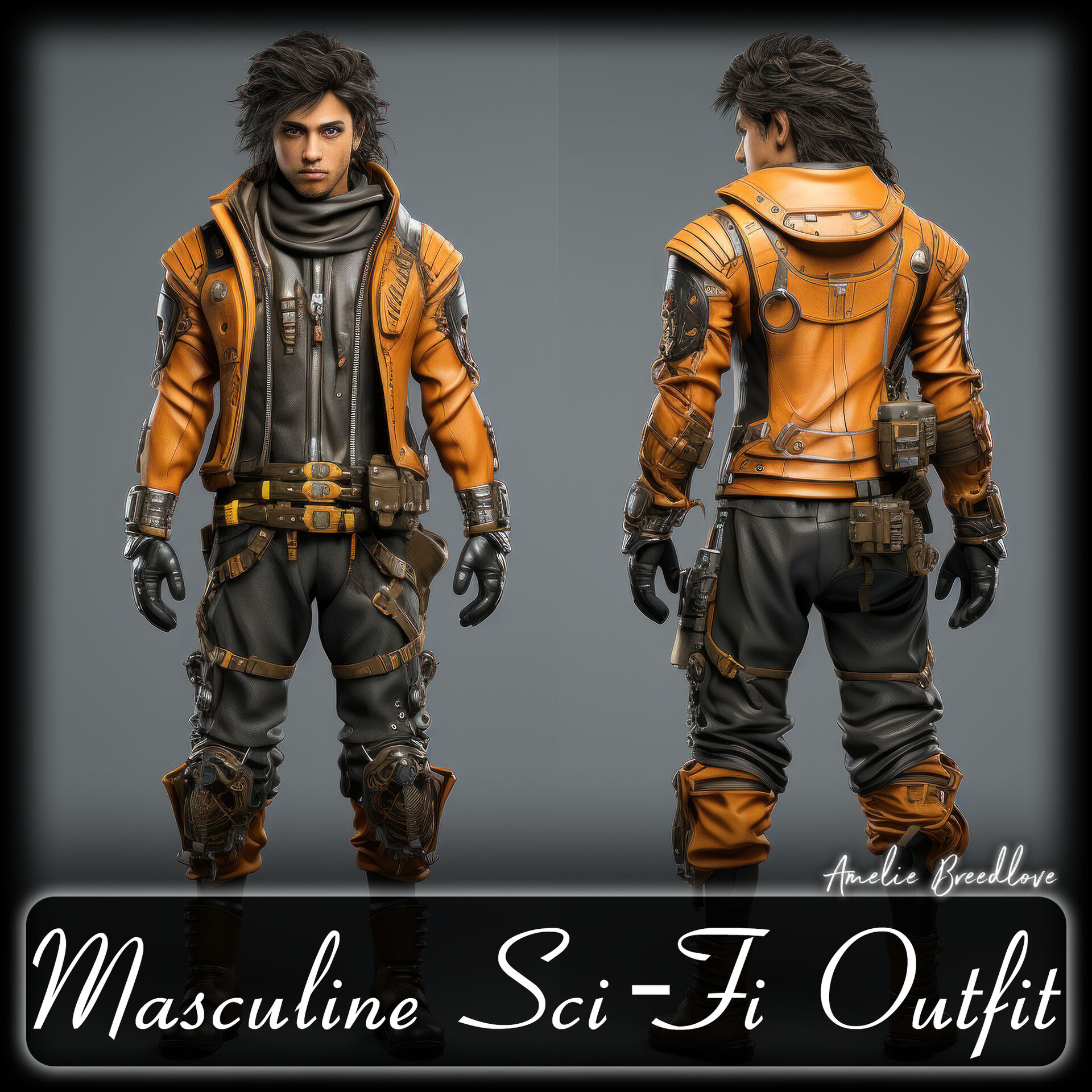 ArtStation - 200 Masculine Sci-Fi Outfit Reference Pack | 4K | v.17